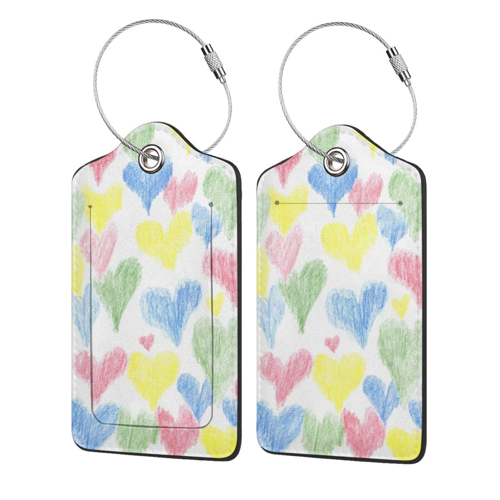 Ocsxa 4 Pcs Luggage Tag For Suitcases Leather Privacy Cover Id Label ...