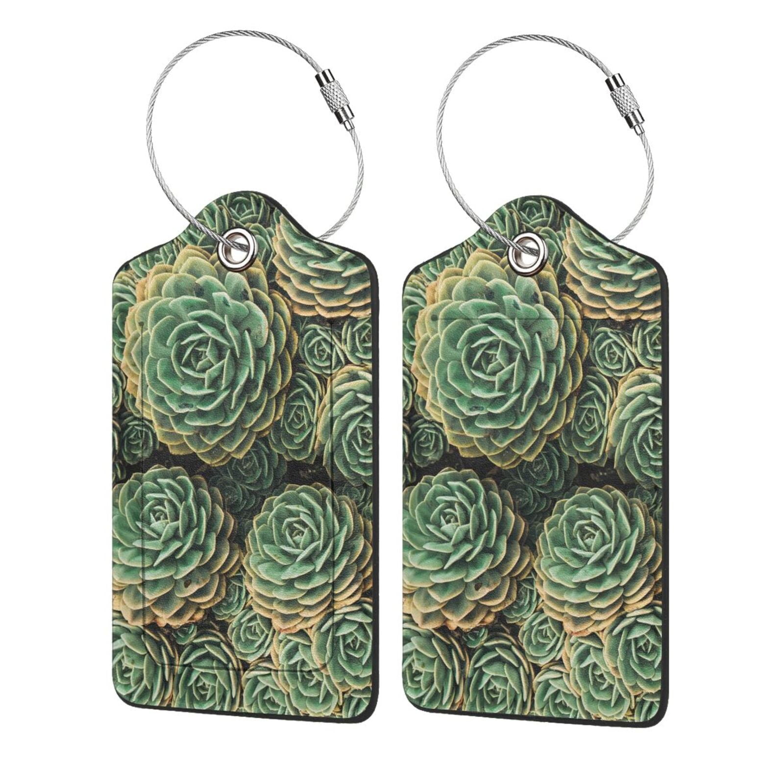 Ocsxa 4 Pcs Luggage Tag For Suitcases Leather Privacy Cover Id Label ...