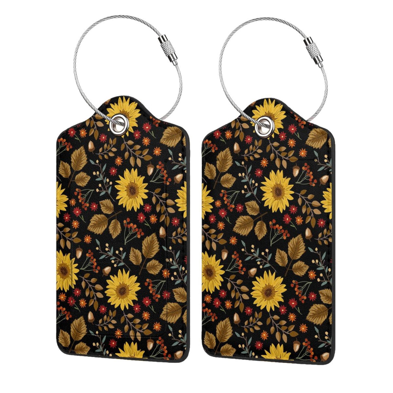 Ocsxa 4 Pcs Luggage Tag For Suitcases Leather Privacy Cover Id Label ...