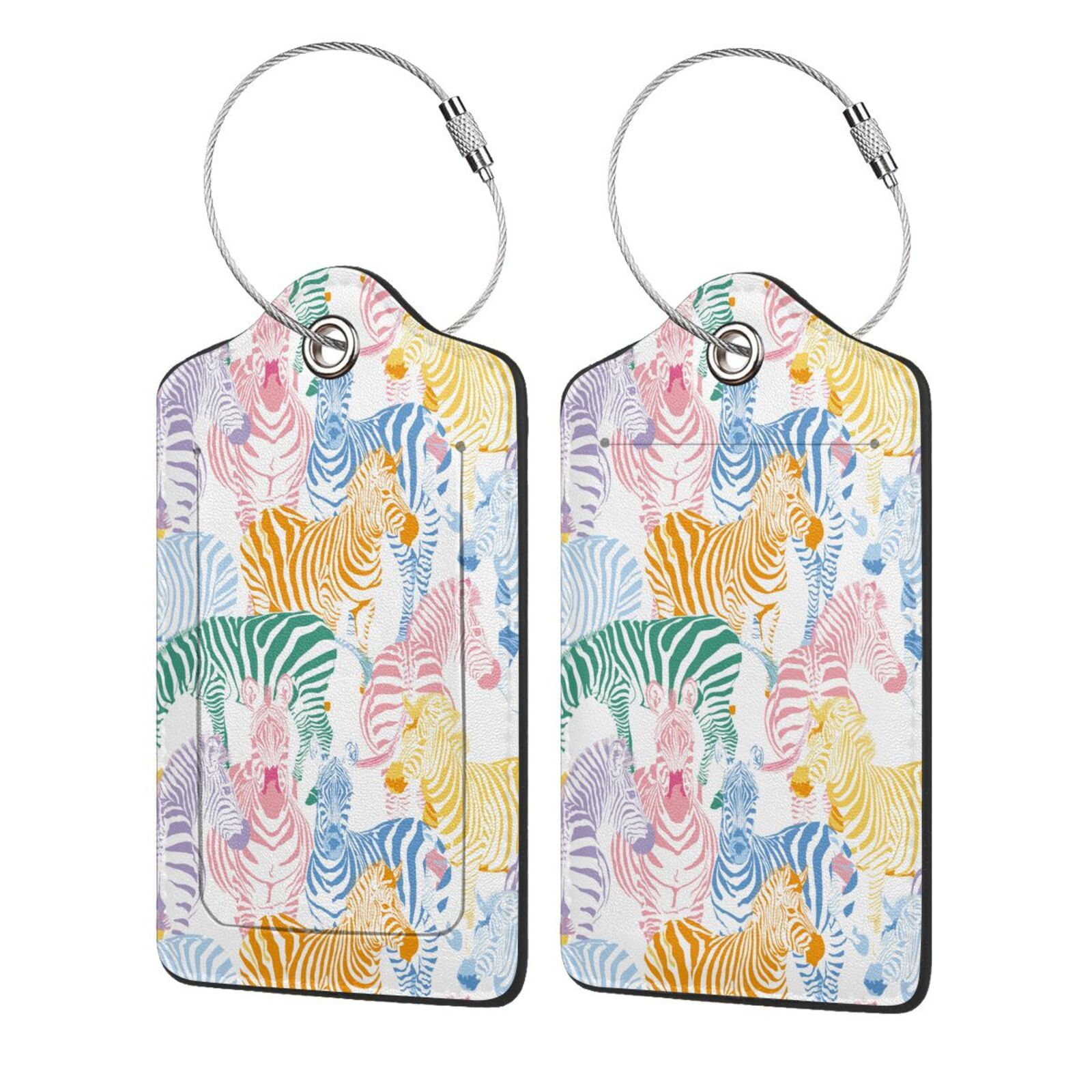 Ocsxa 4 Pcs Luggage Tag For Suitcases Leather Privacy Cover Id Label ...