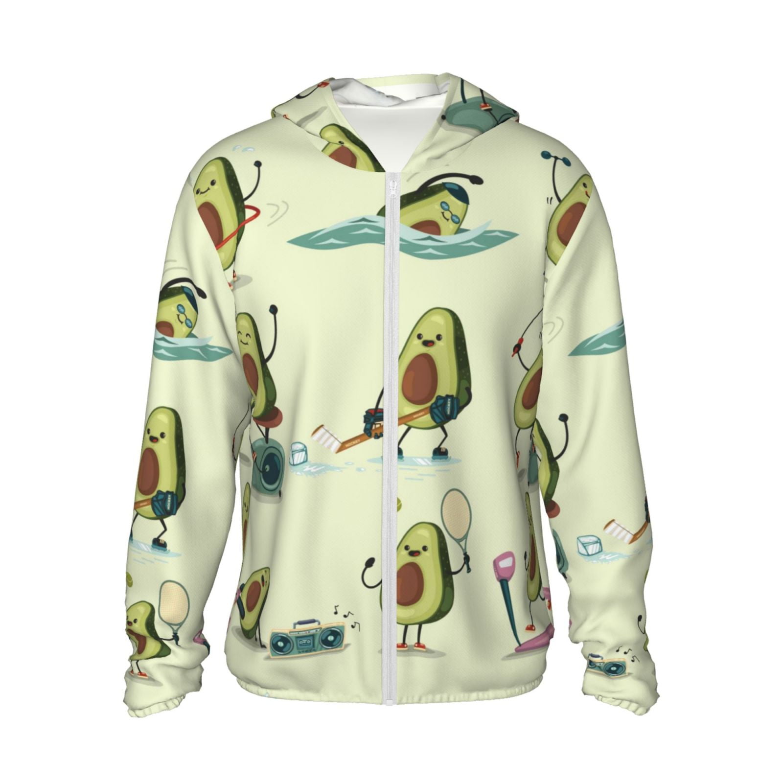 Ocsxa Avocado For Exercise Women'S Men'S Full Zip Upf 50+ Sun ...