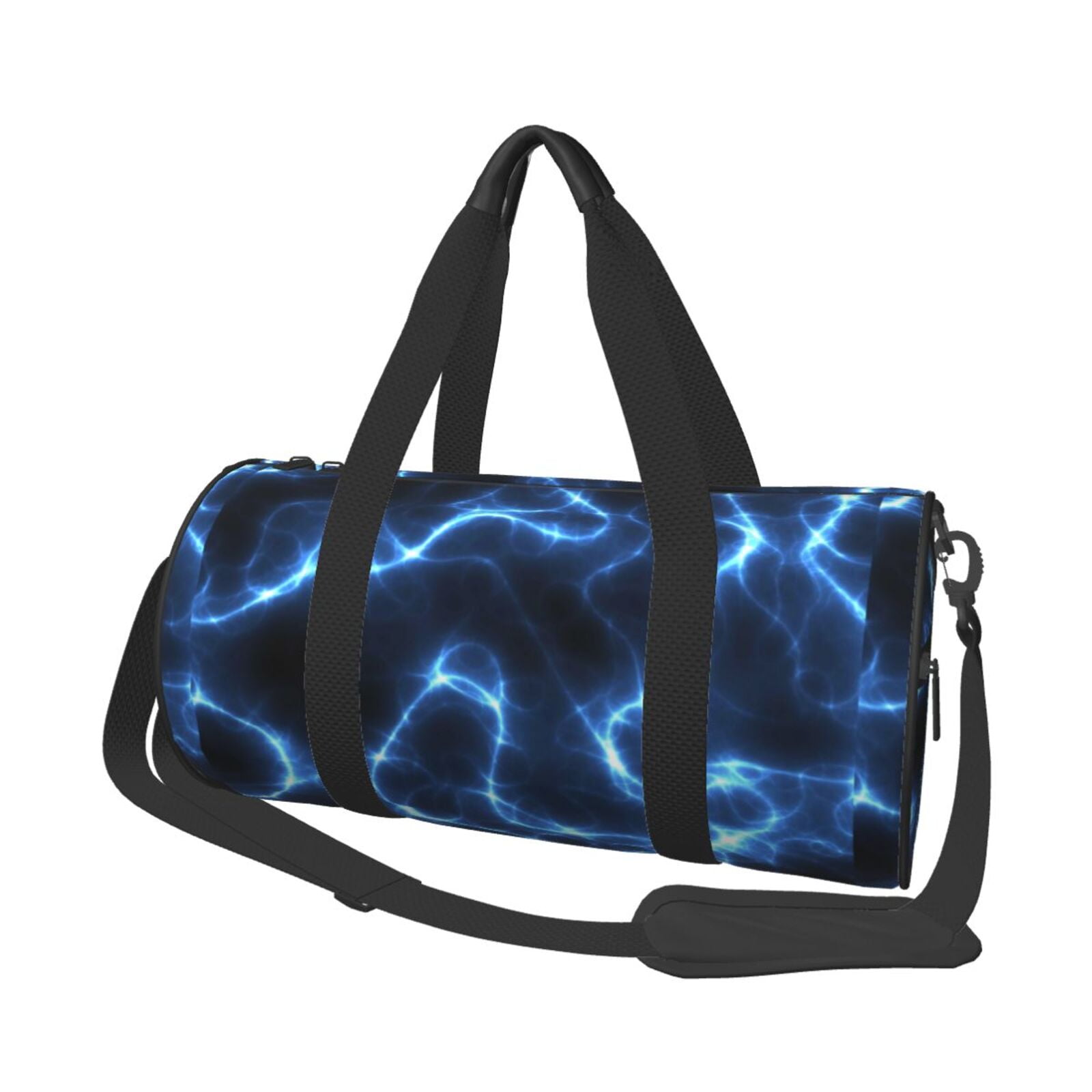 Ocsxa Blue Lightning Print Gym Bag Womens Mens Travel Duffel Bag For ...