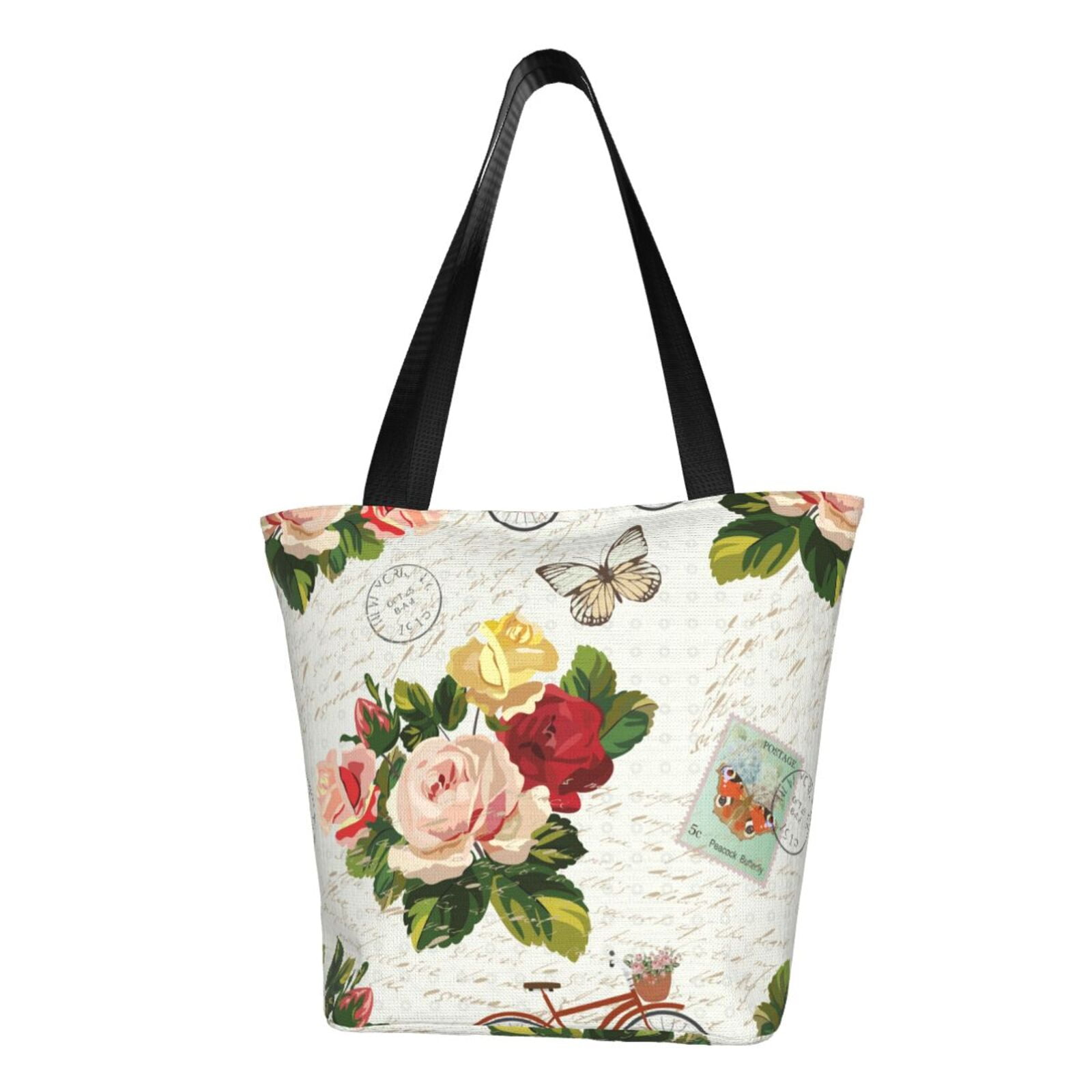 Ocsxa Canvas Tote Bag With Zipper,Durable Portable Reusable Canvas Tote Bag Aesthetic For Women ...