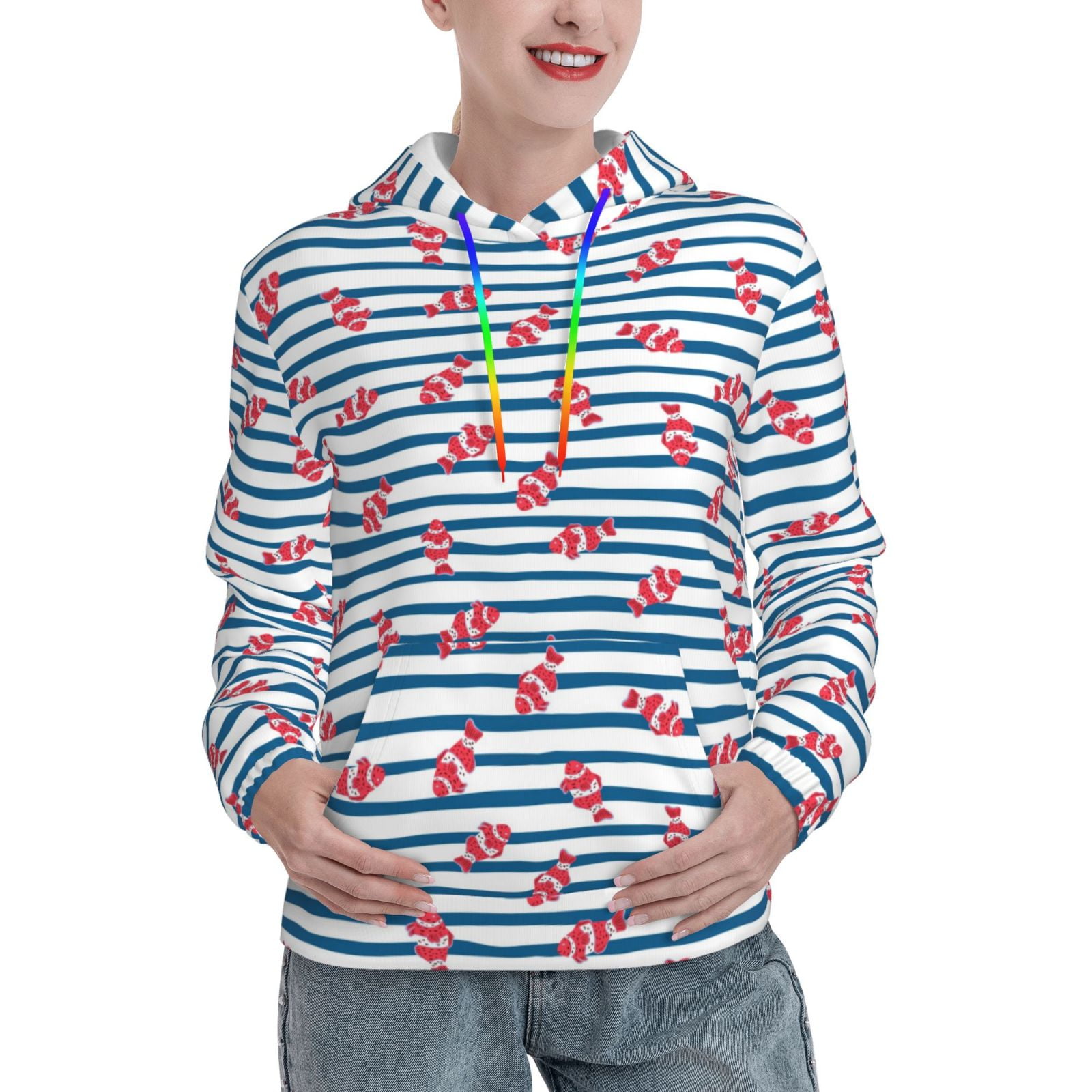 Ocsxa Clown Fish Print Women's Hoodie Sweatshirts Workout Sweat Long ...