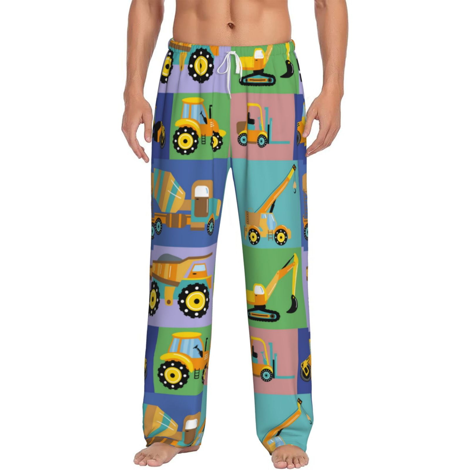 Ocsxa Construction Machinery Print Adult Sleep Lounge Pajama Pants ...
