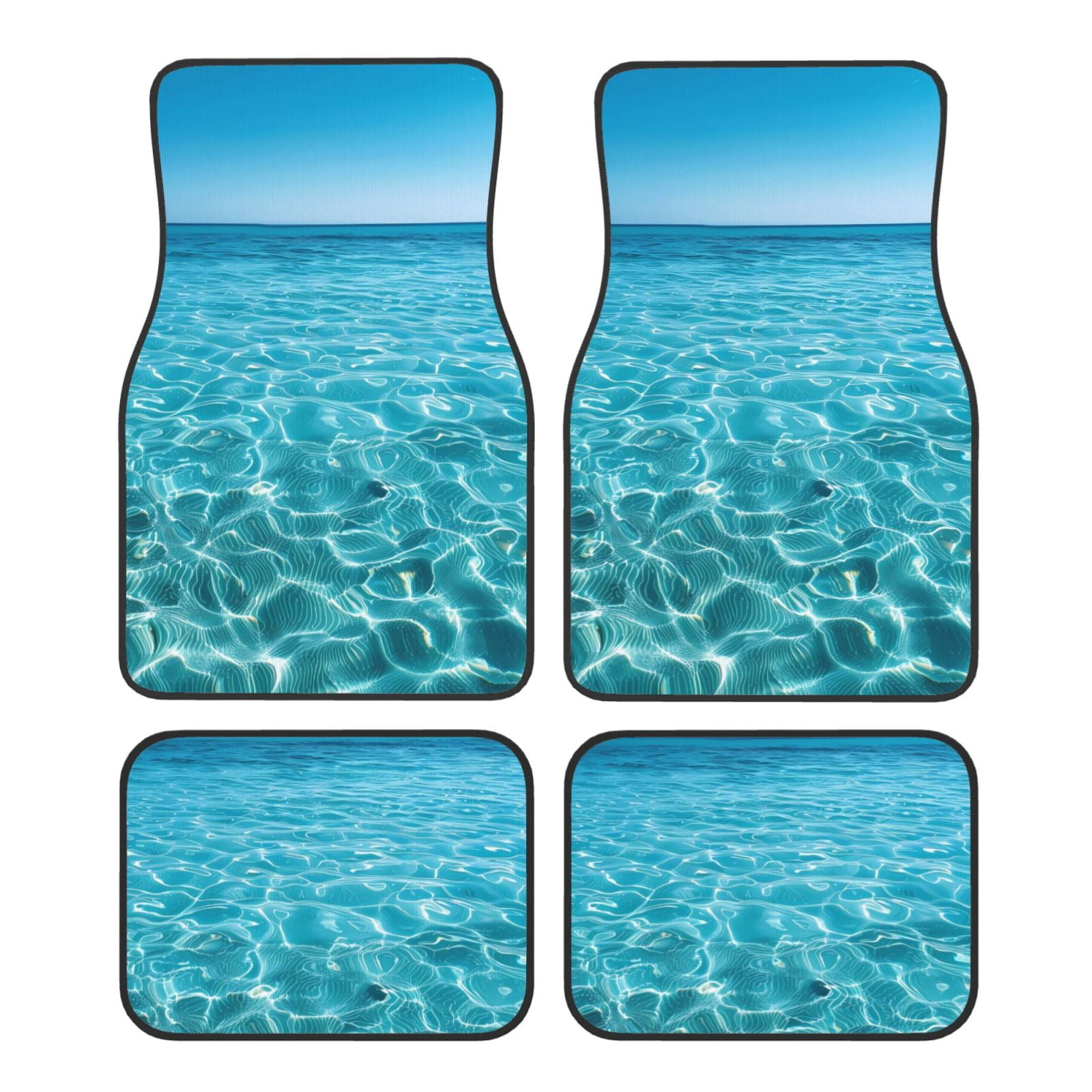 Ocsxa Crystal Clear Ocean Waves Pattern Car Floor Mats,Car Carpet Mats ...