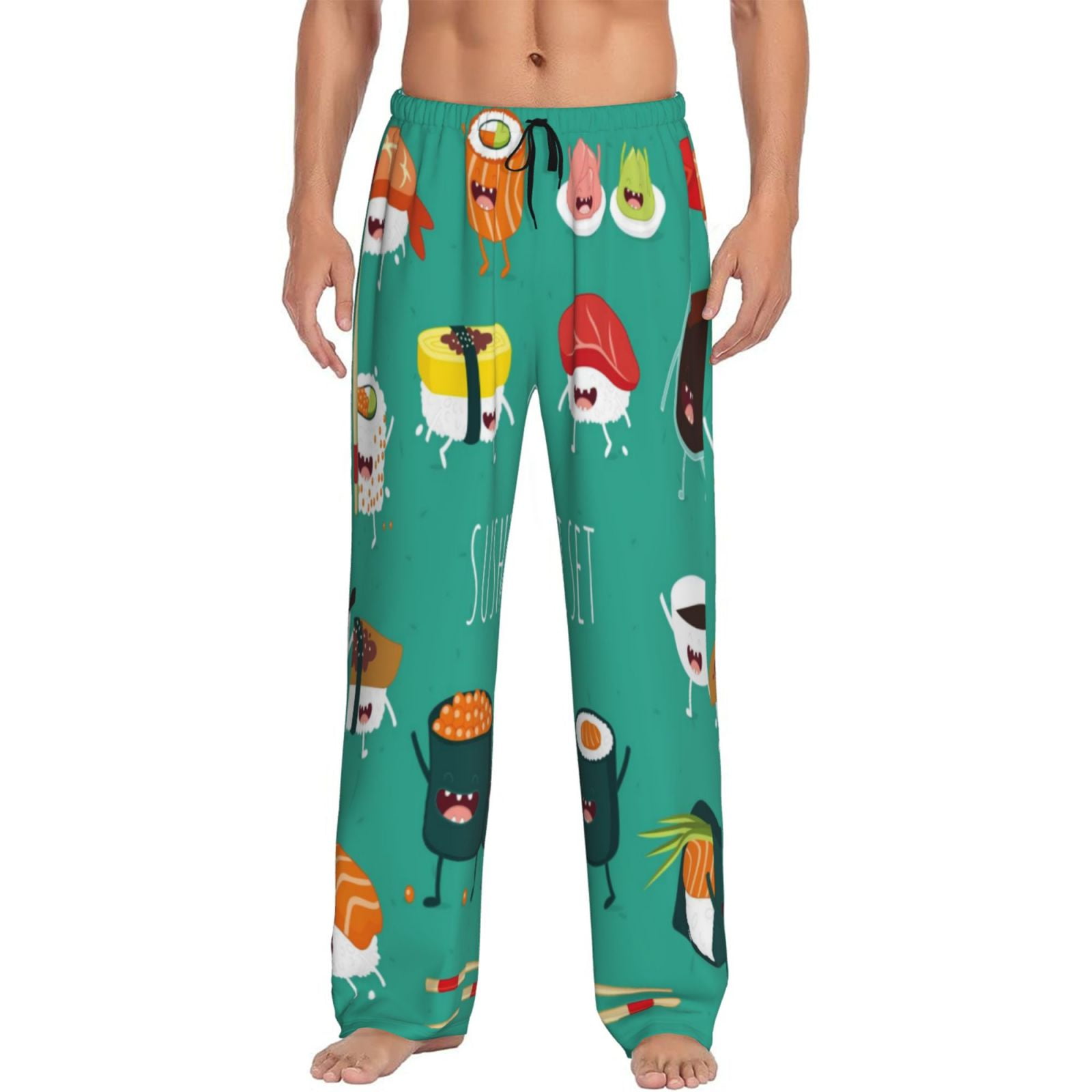 Ocsxa Cute Sushi Print Adult Sleep Lounge Pajama Pants,Super Soft Men ...