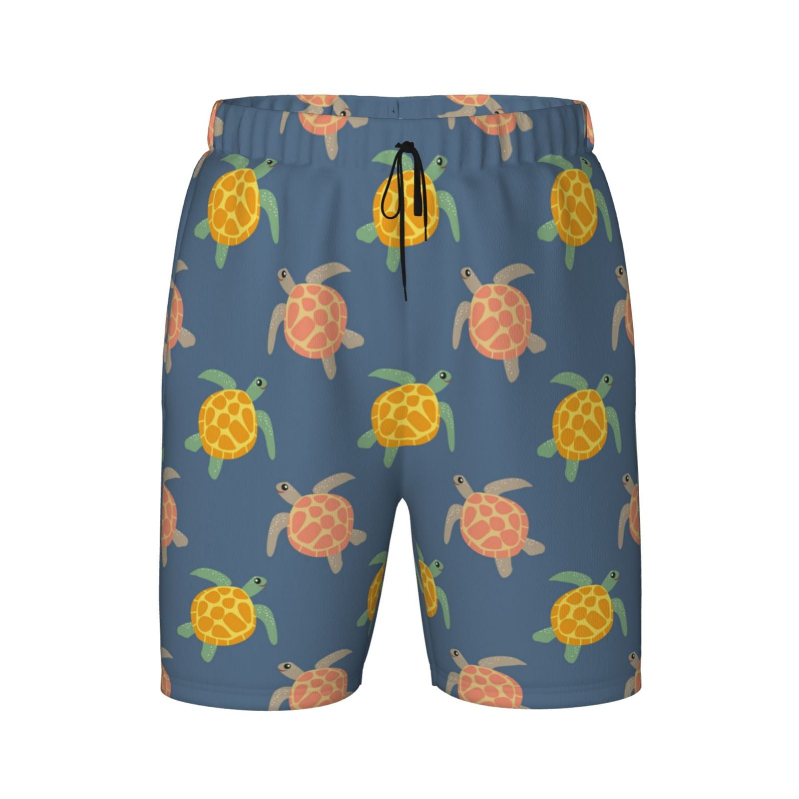 Ocsxa Cute Turtle Print Boys Swim Trunks Compression Liner Swim Shorts ...