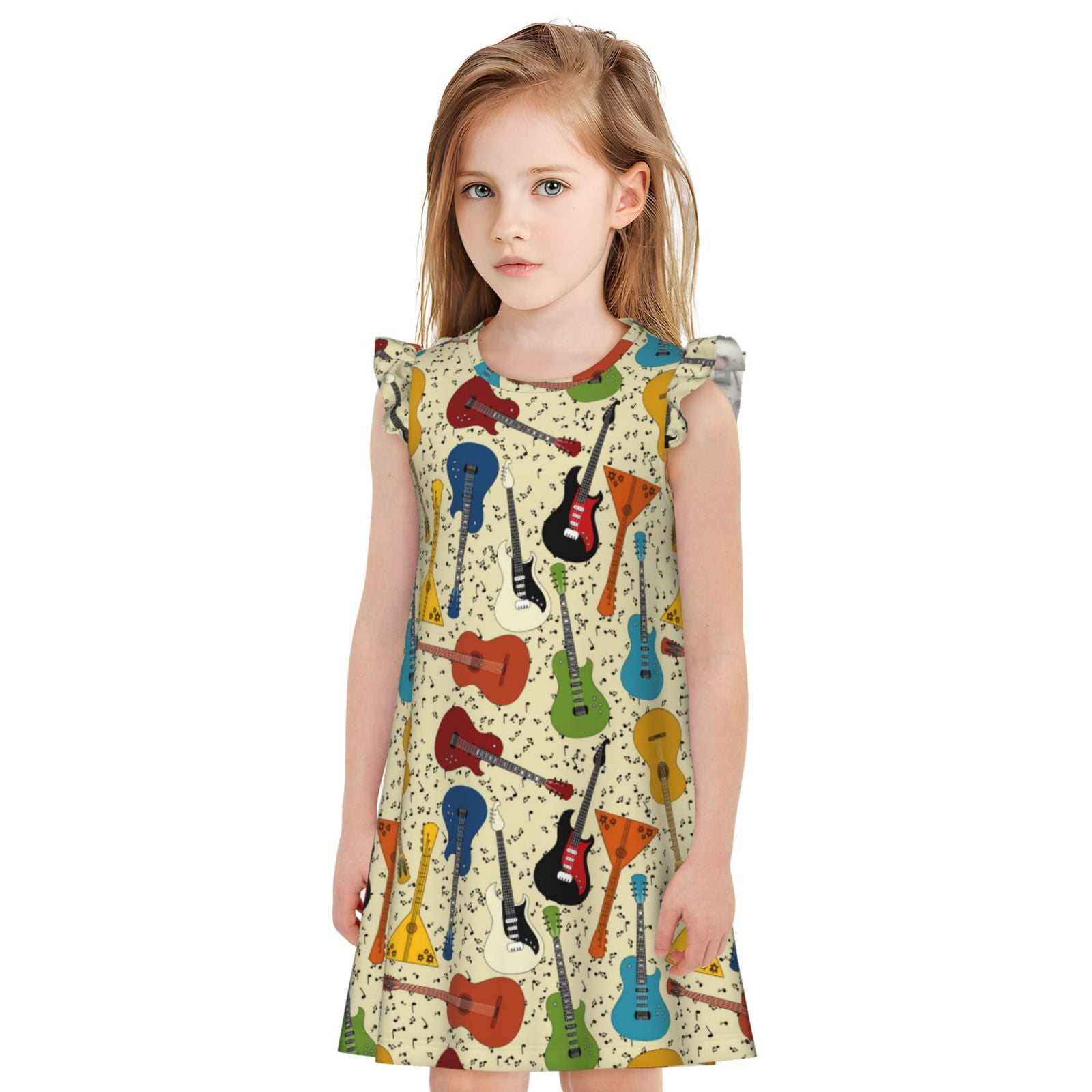 Ocsxa Different Kind Of Guitars Pattern Cute Nightgowns for Girl,Cozy ...