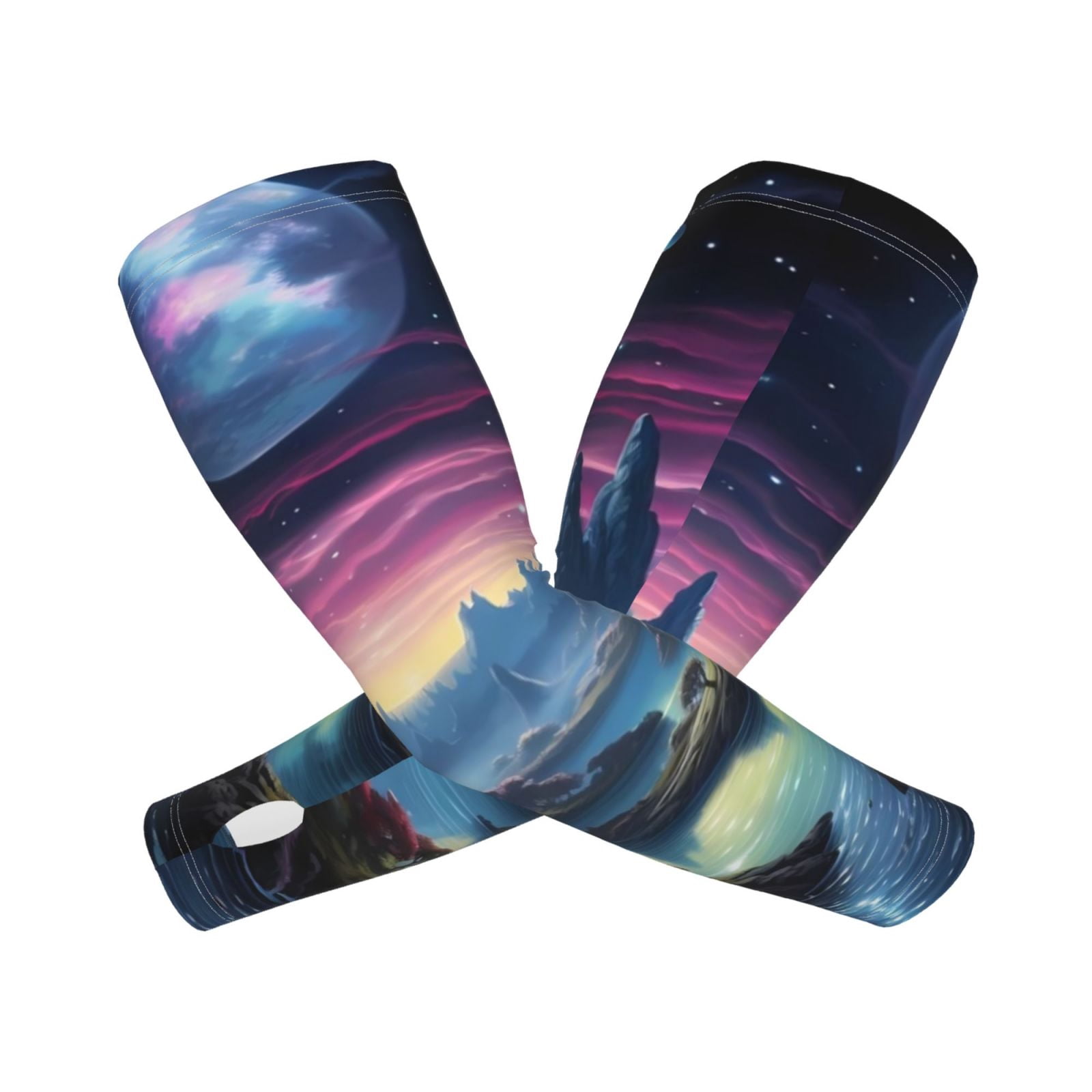 Ocsxa Fantasy Landscape Starry Night Print Unisex UV Sun Protection Arm ...