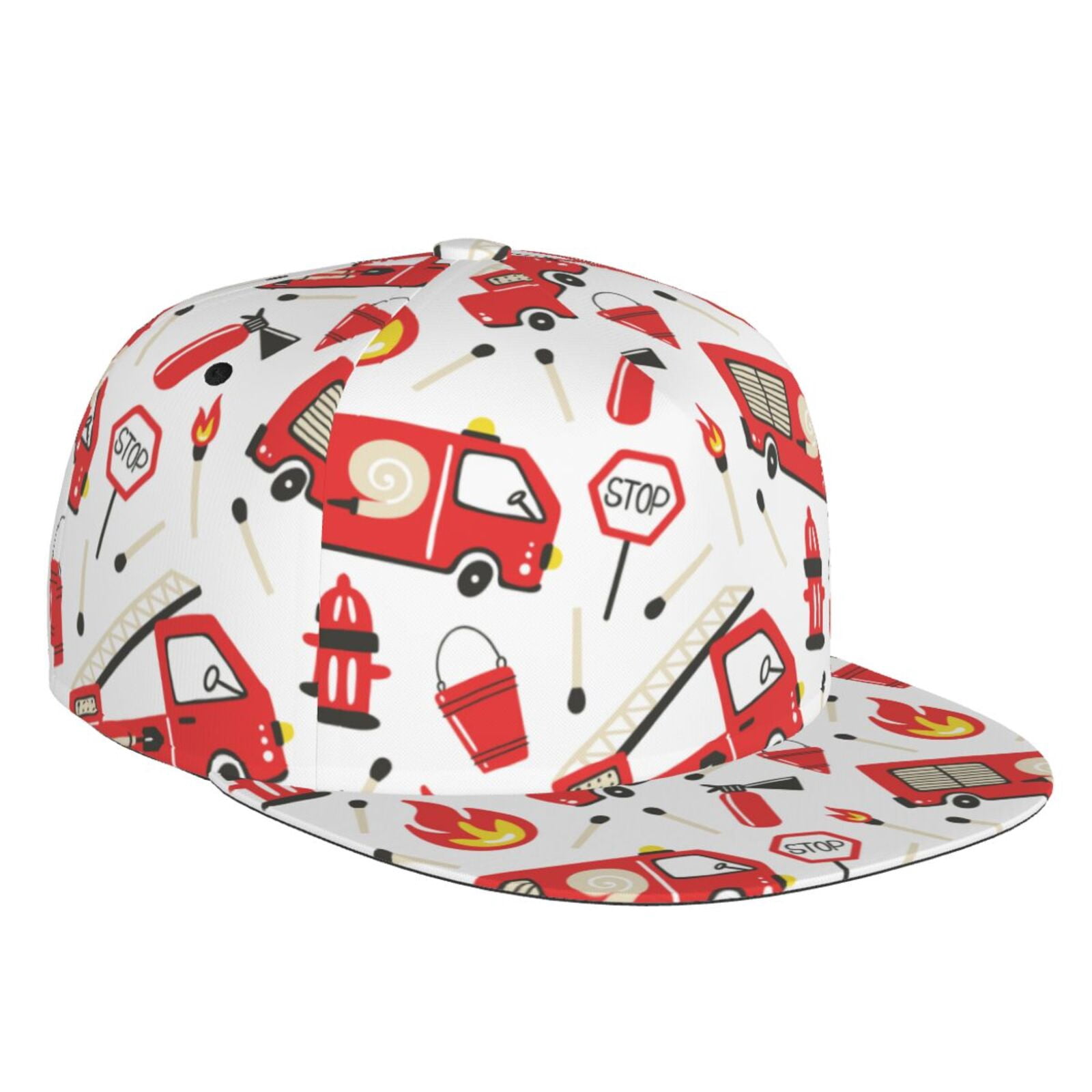 Ocsxa Fire Truck Men Women Adjustable Baseball Cap Performance Snapback ...