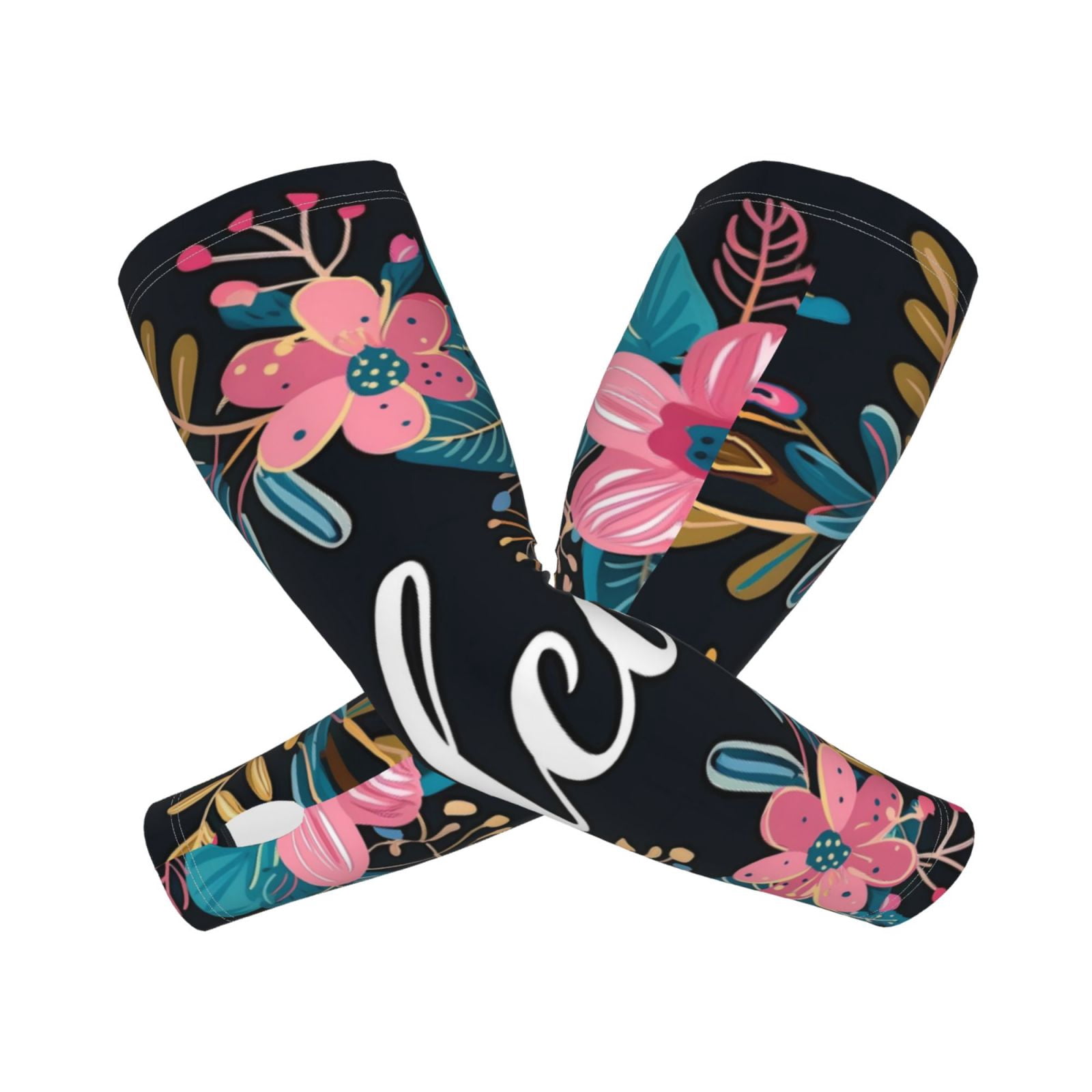 Ocsxa Floral Welcome Sign Print Unisex UV Sun Protection Arm Sleeves ...