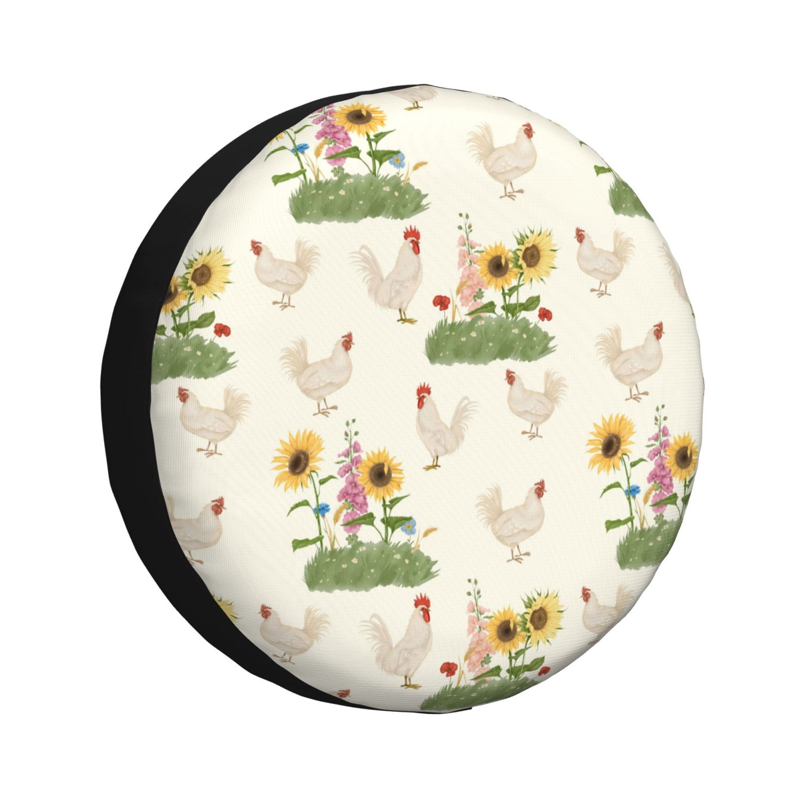 Ocsxa Flowers And Hens Print Tire Cover 14-17 inch Wheel Protector ...