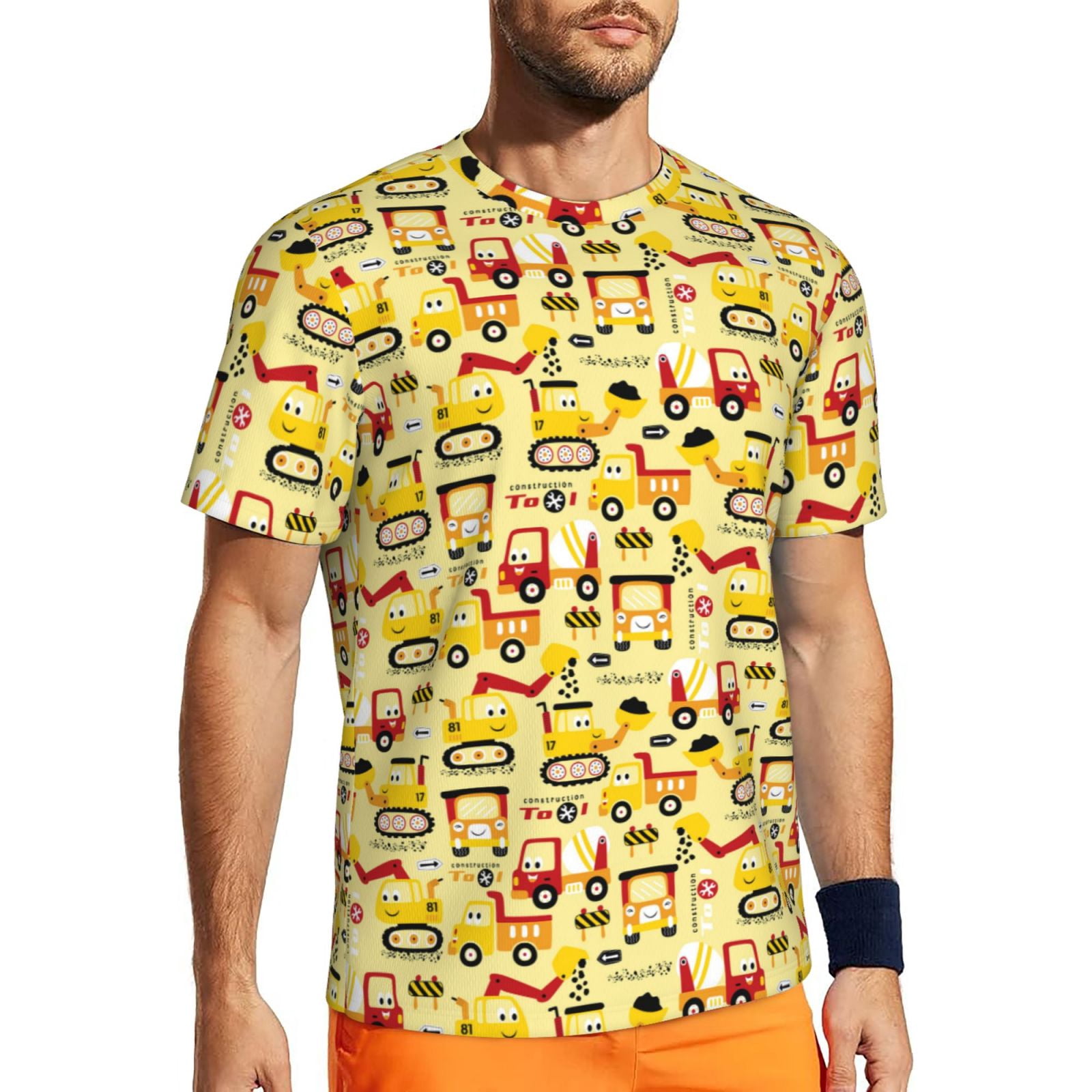 Ocsxa Funny Construction Vehicles Print Dry Fit Moisture Wicking Short ...