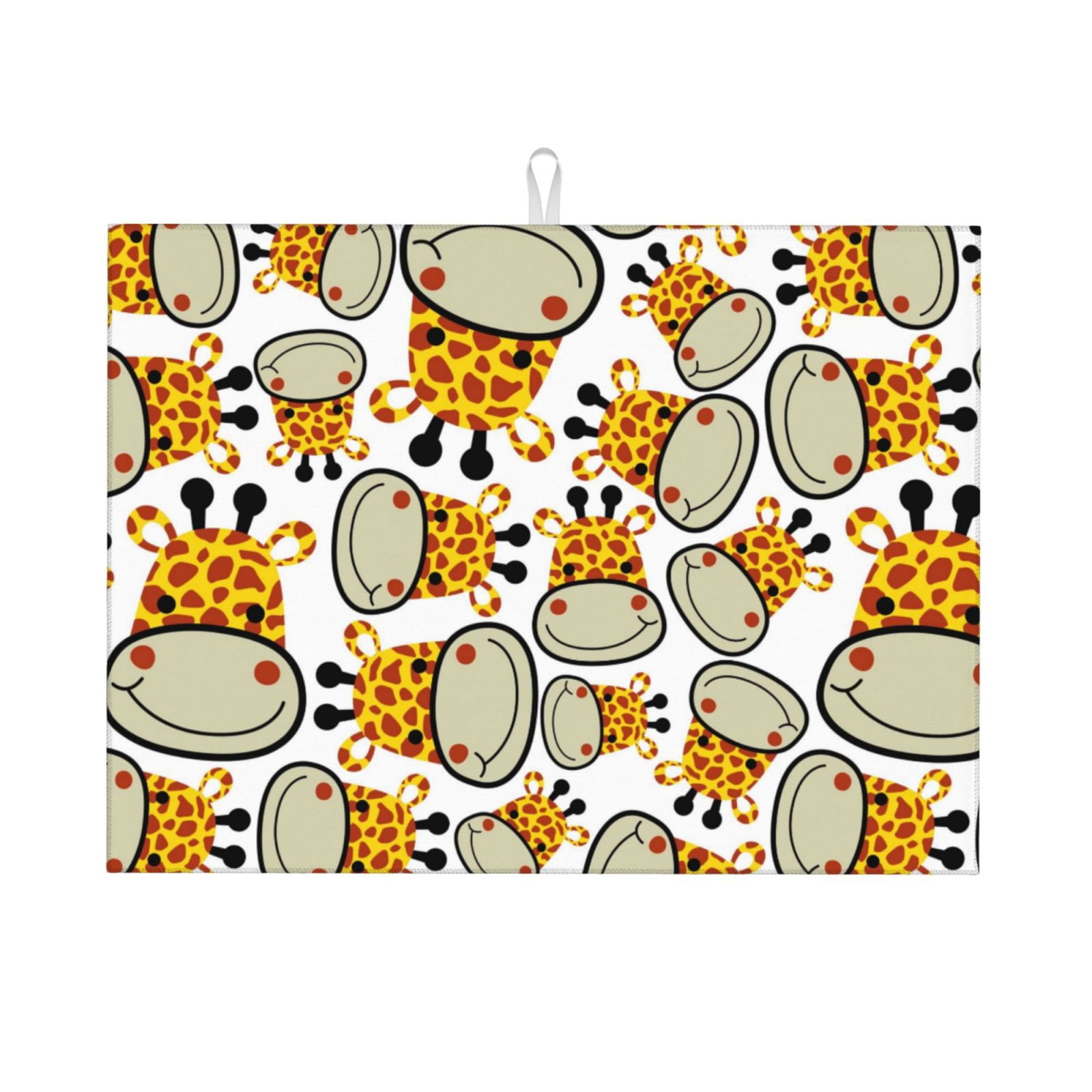 Ocsxa Giraffes Head ,Cartoon Giraffes Dish Drying Mat For Kitchen ...