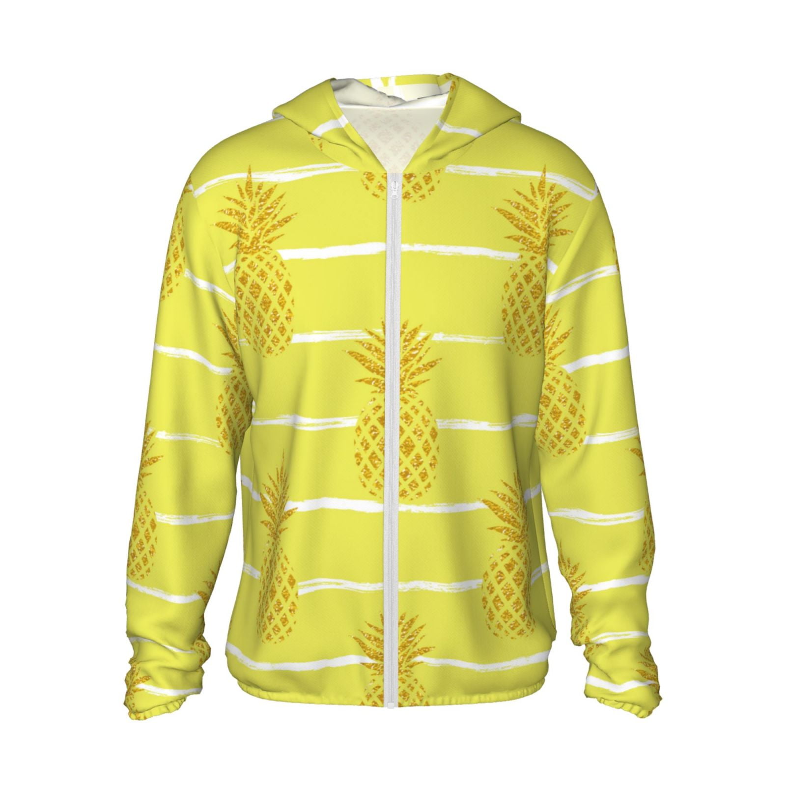 Ocsxa Gold Pineapple Women'S Men'S Full Zip Upf 50+ Sun Protection ...