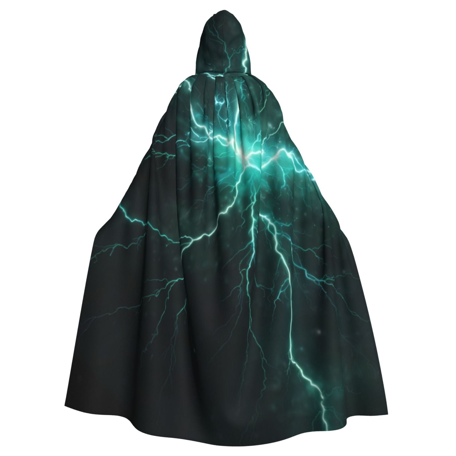 Ocsxa Green Lightning Flash Print Adult Hooded Cap,Long Halloween ...