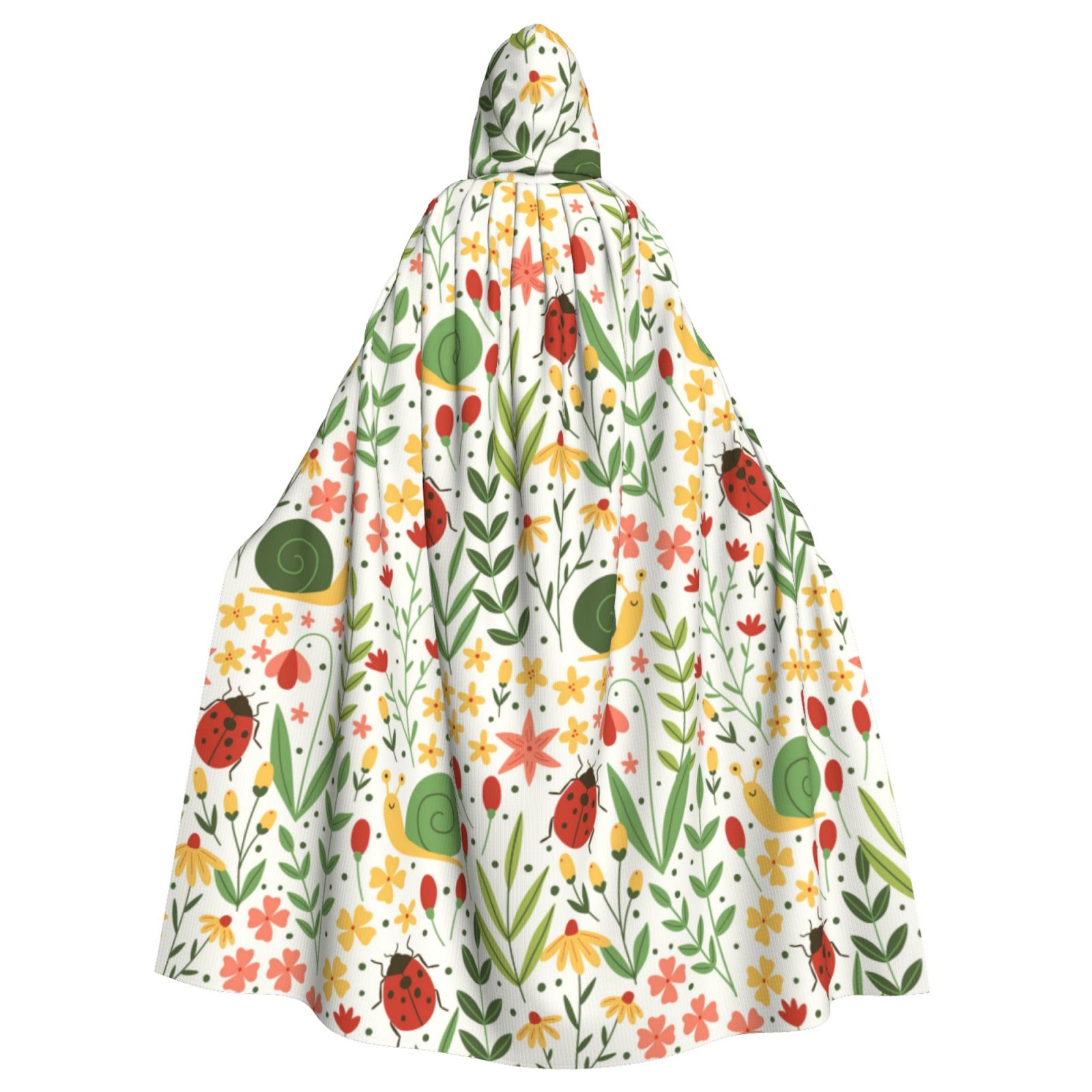 Ocsxa Ladybug And Wild Flowers Print Adult Hooded Cap,Long Halloween ...