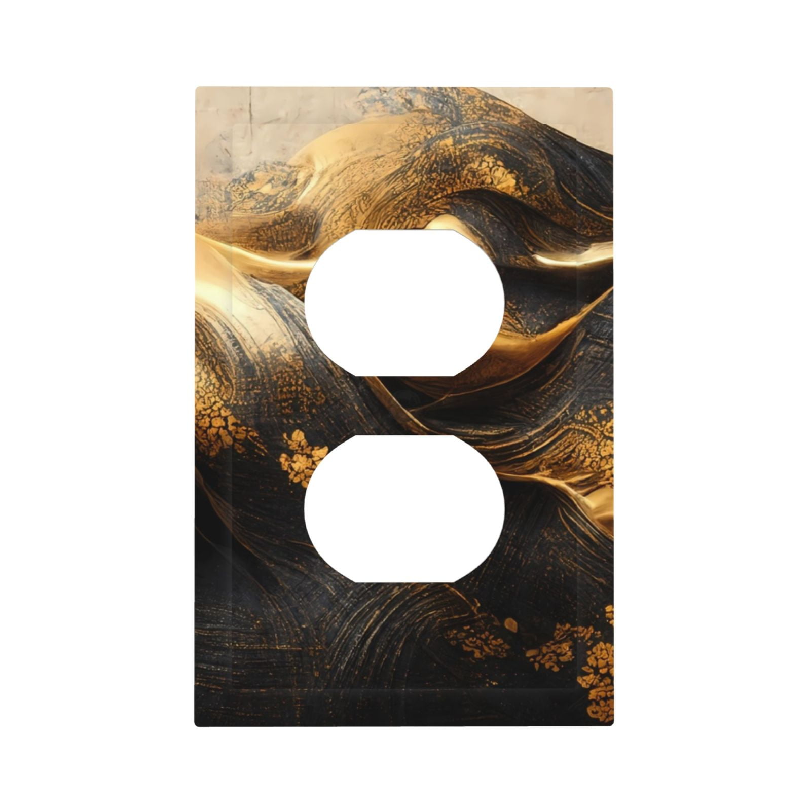 Ocsxa Luxurious Gold Flow Print Electrical Outlet Covers,Electric ...
