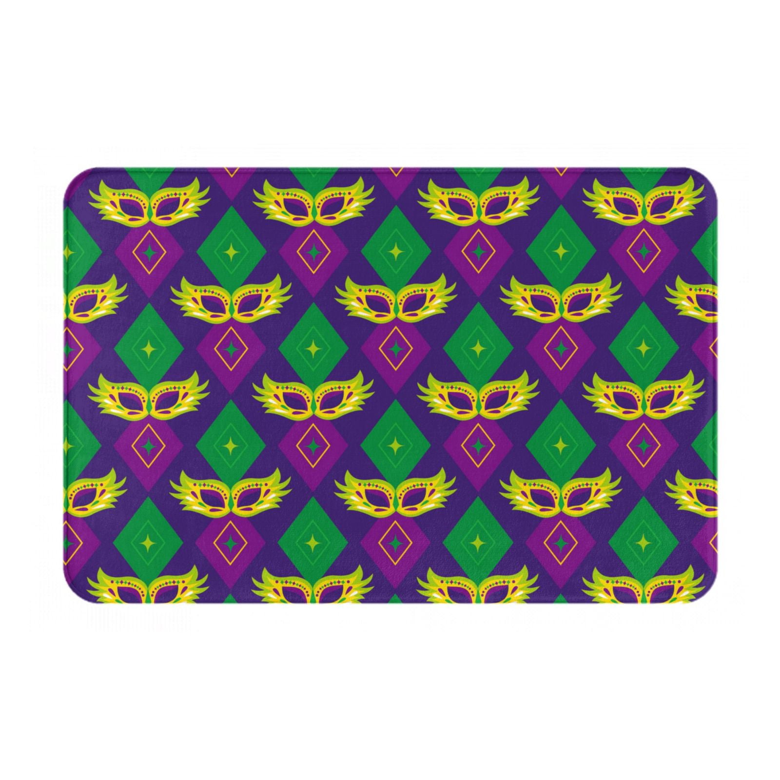 Ocsxa Mardi Gras Carnival3 Door Mat 16"X24", Indoor/Outdoor Mat, Front ...