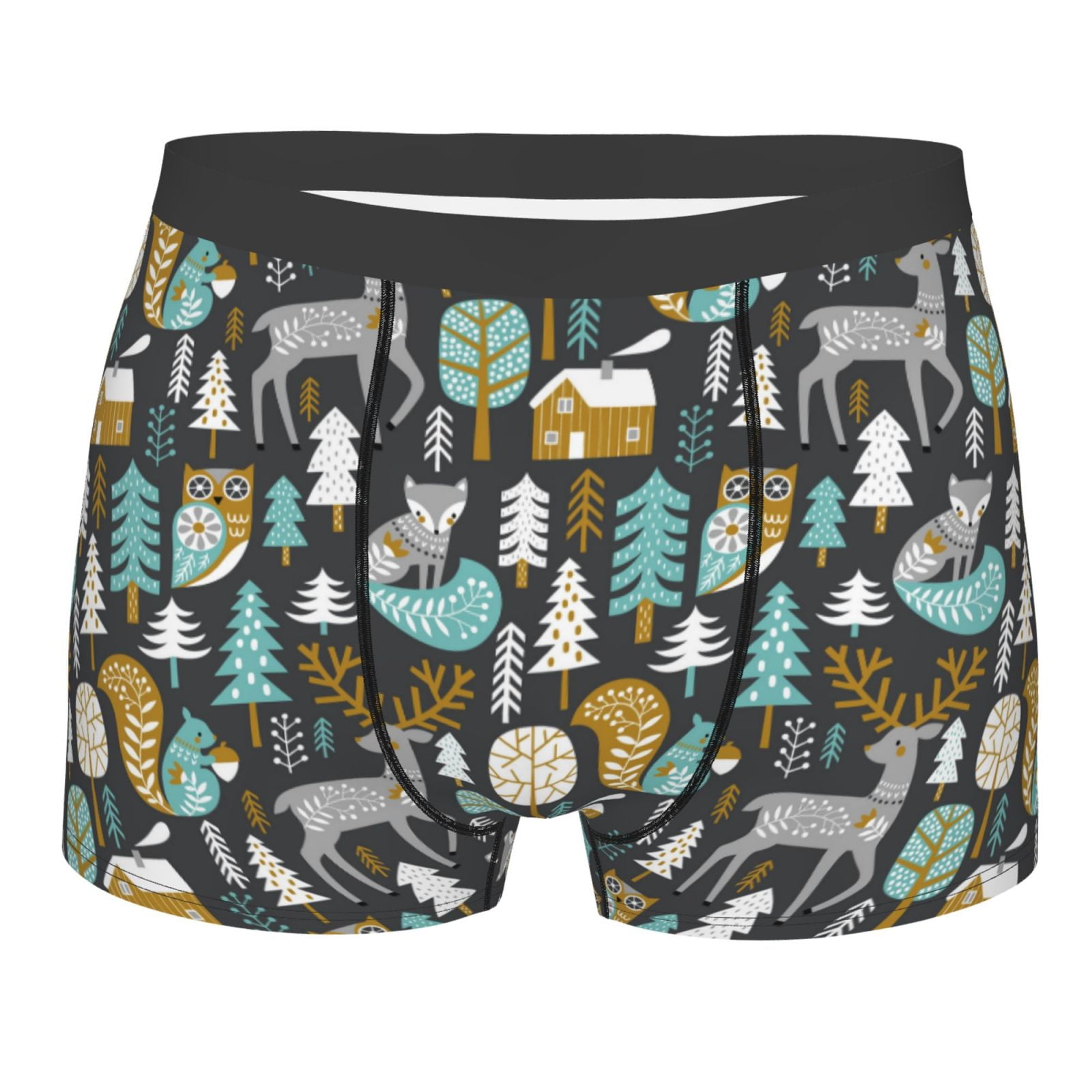 Ocsxa Men's Moose Squirrel owls tree Boxer Briefs, Moisture Wicking ...