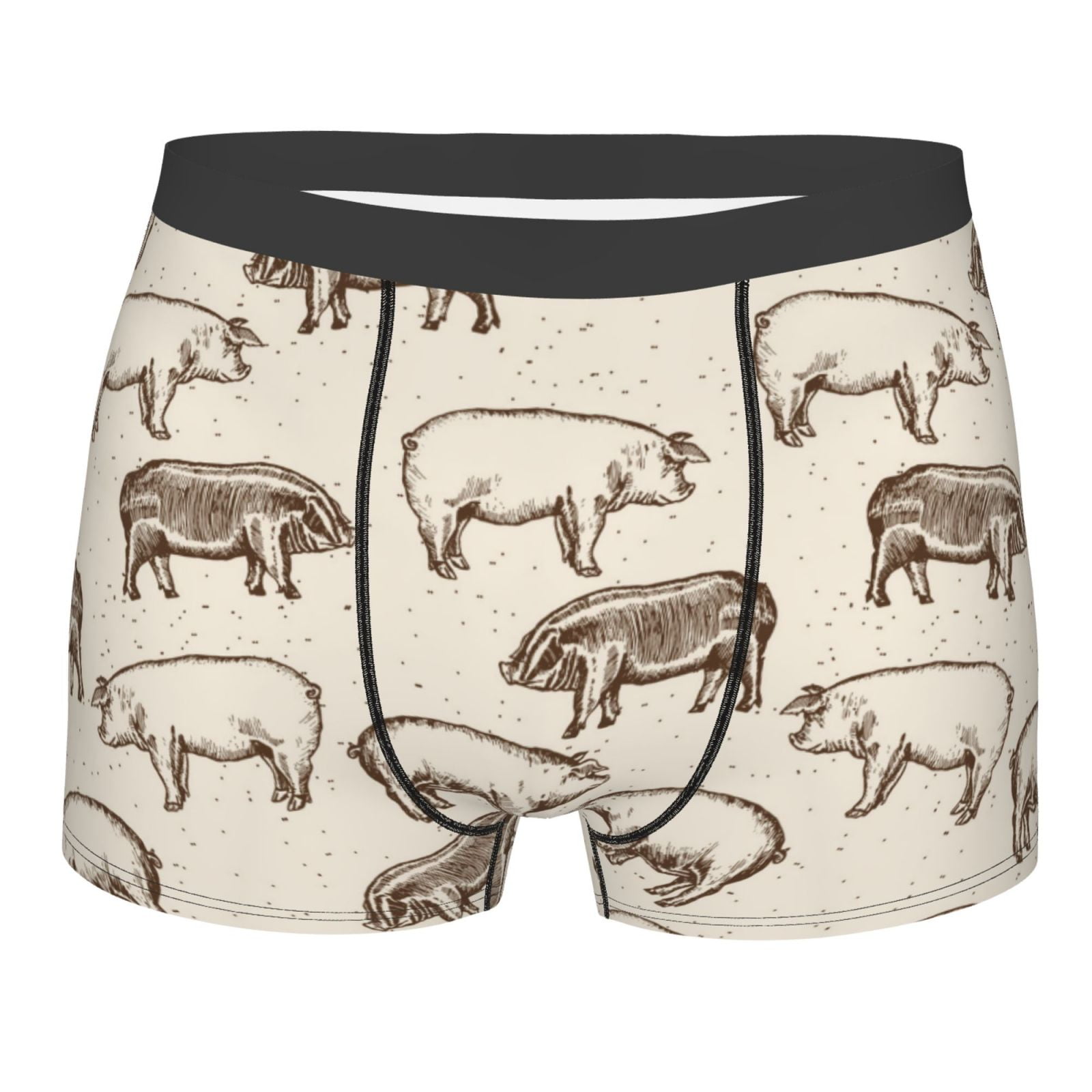 Ocsxa Men's Vintage Farm Pigs Boxer Briefs, Moisture Wicking ...