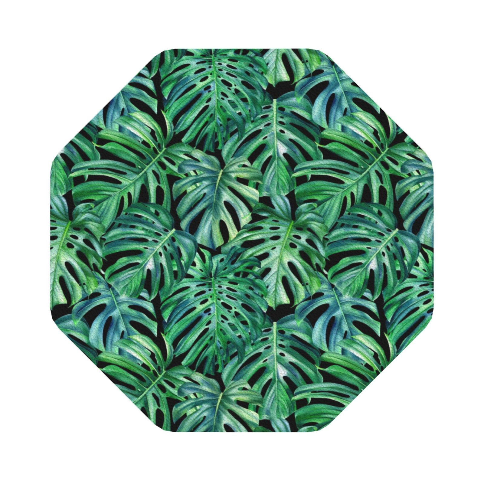 Ocsxa Monstera Leaves Coasters For Drinks Leather Coasters Set Of 4 For ...