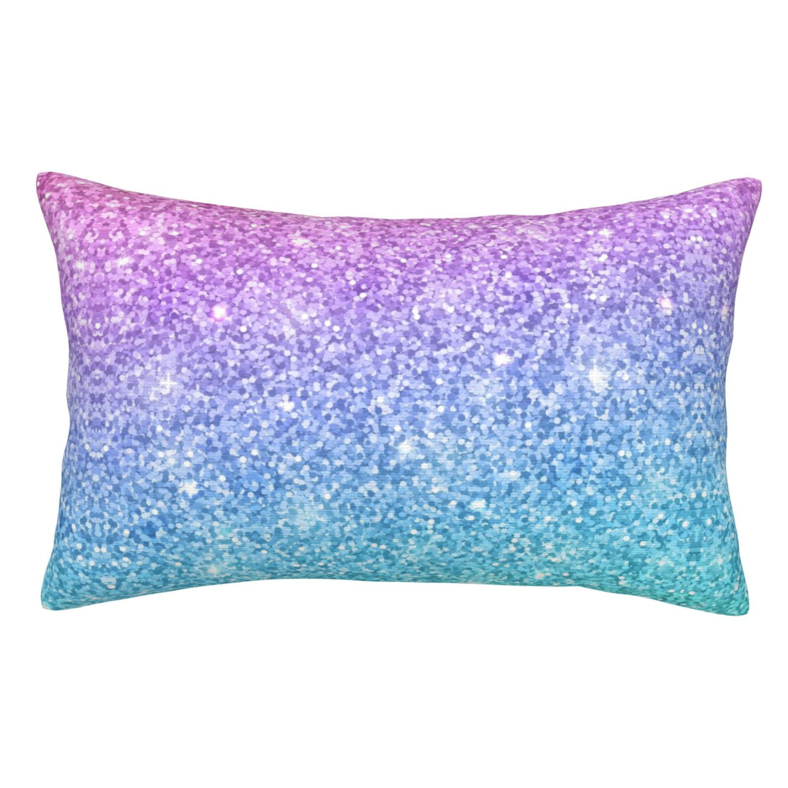 Ocsxa Multicolor Glitter Pillow Covers Envelope Closure,Super Soft And ...