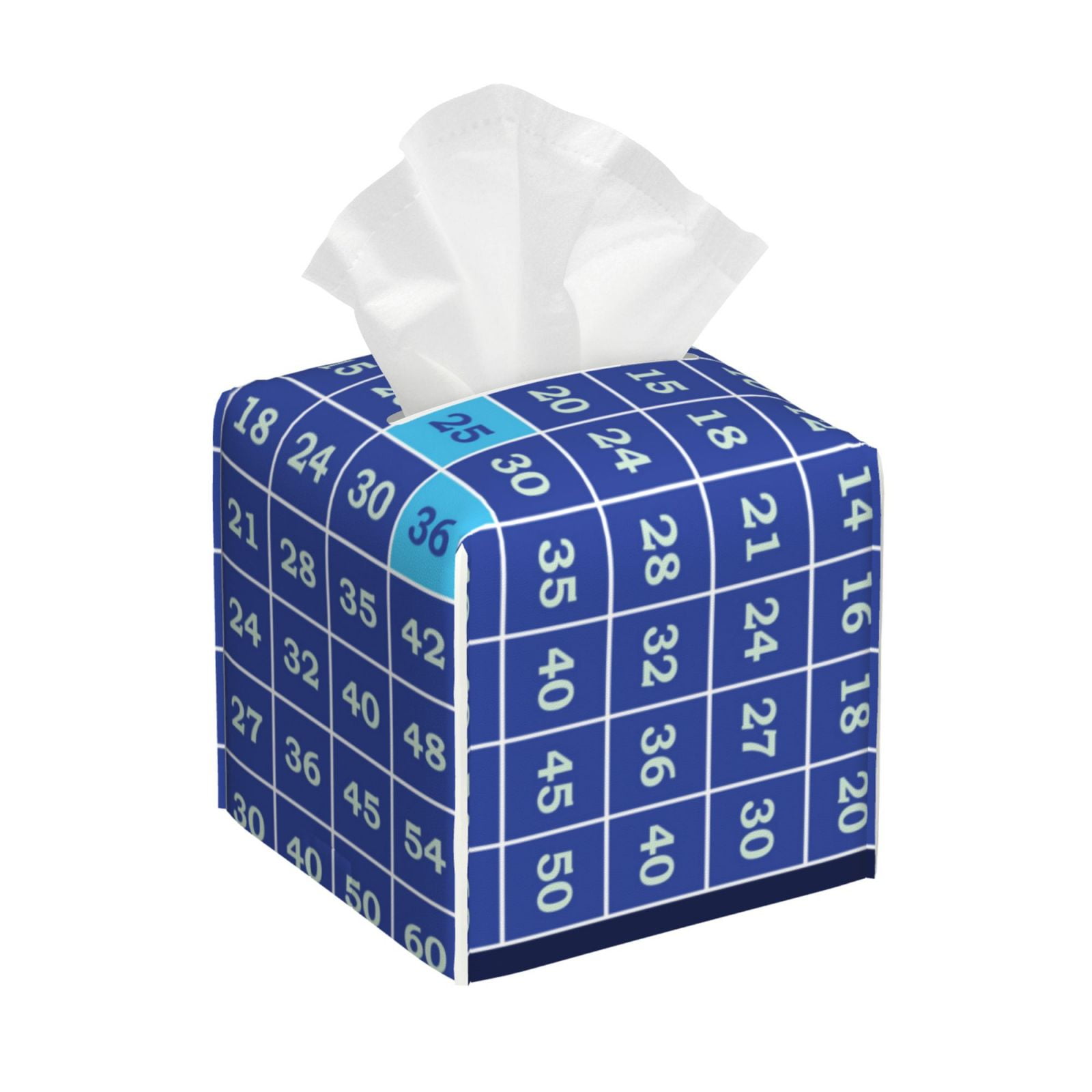 Ocsxa Multiplication Table Print Leather Tissue Box Cover Holder ...