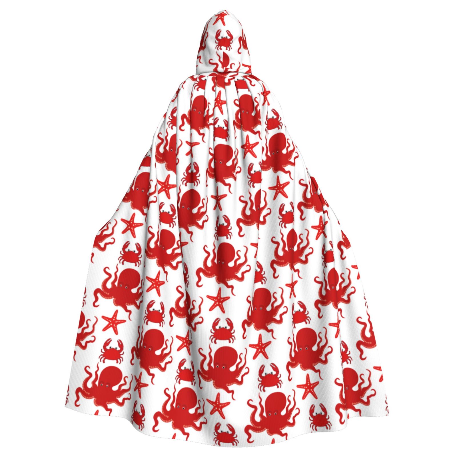 Ocsxa Octopus Print Adult Hooded Cap,Long Halloween Costume Cloak for ...