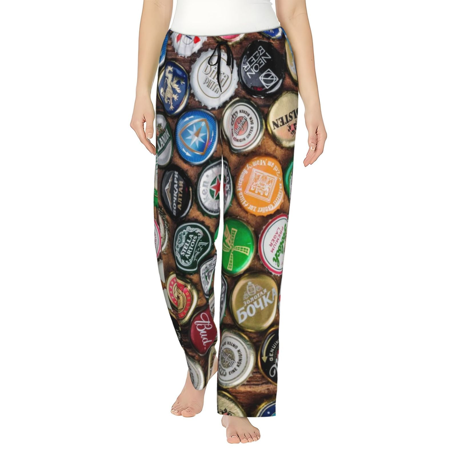 Ocsxa Pajamas Pants For Women,Beer Caps Pajama Pants With Pockets ...