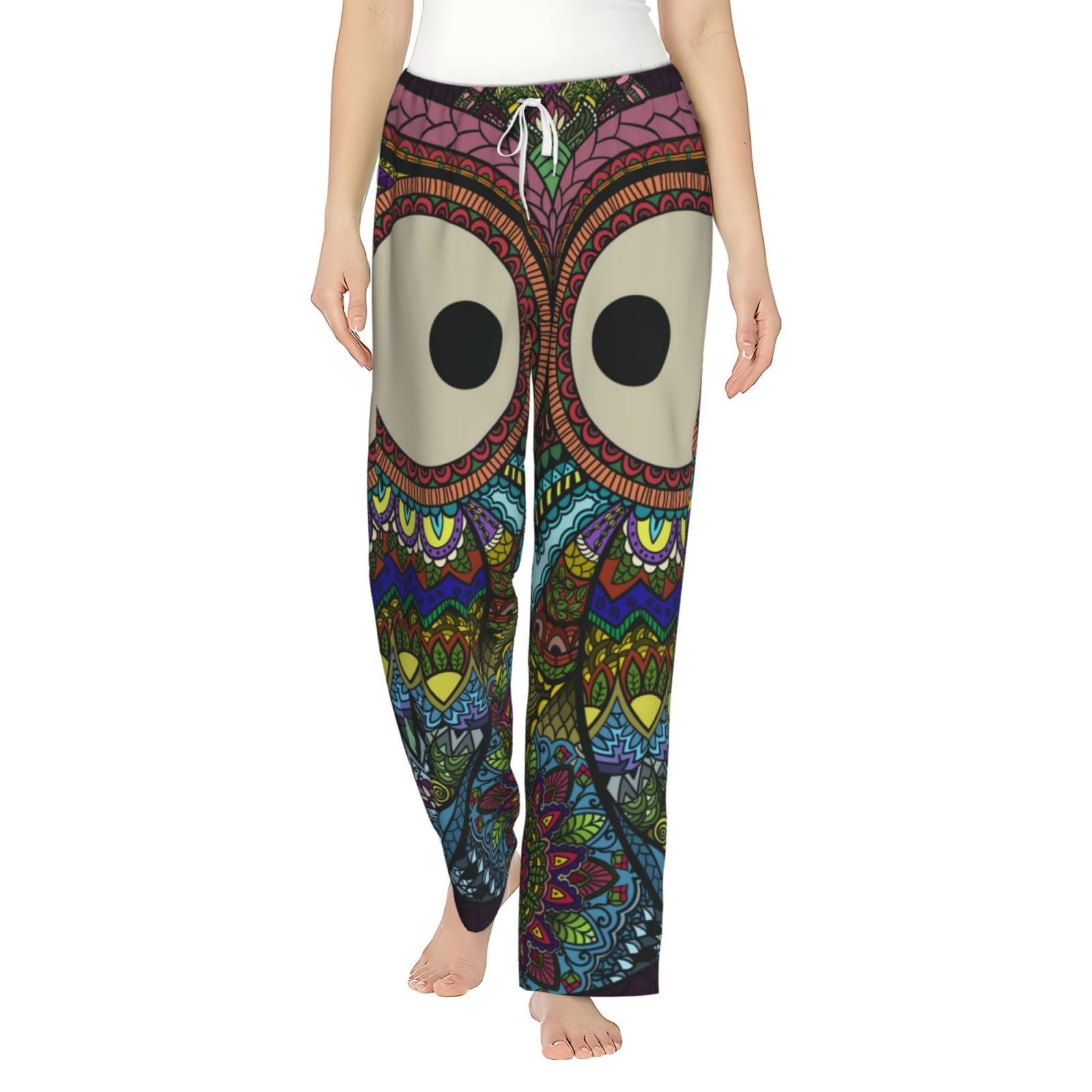 Ocsxa Pajamas Pants For Women,Boho Owl Pajama Pants With Pockets ...