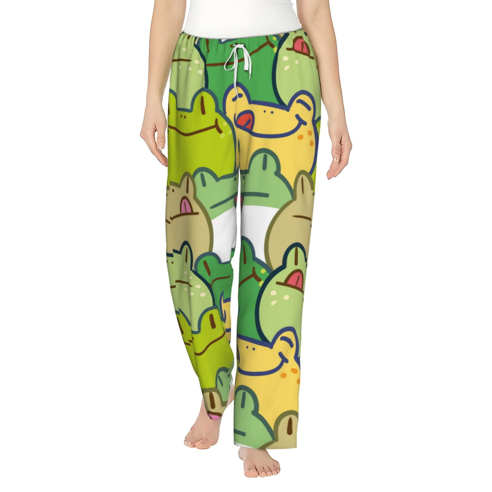 Ocsxa Pajamas Pants For Women,Cartoon Frog Pajama Pants With Pockets ...
