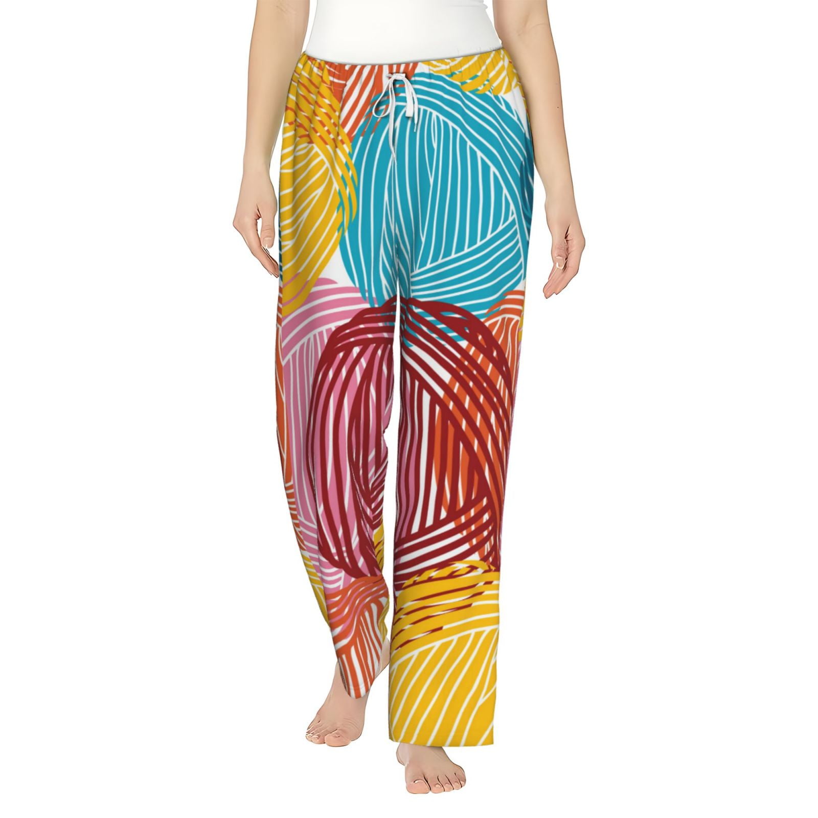 Ocsxa Pajamas Pants For Women,Colorful Wool Balls Pajama Pants With ...