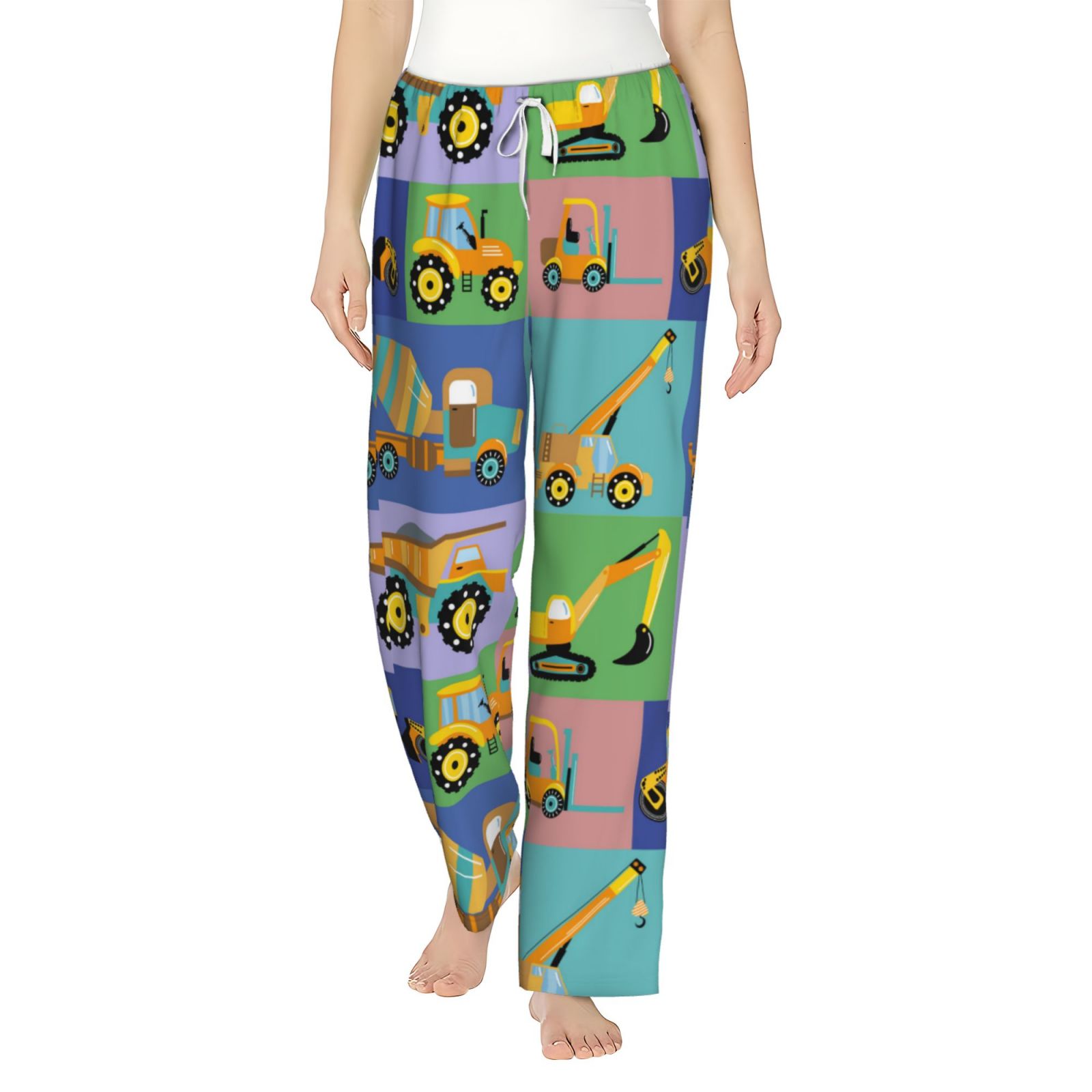 Ocsxa Pajamas Pants For Women,Construction Machinery Pajama Pants With ...