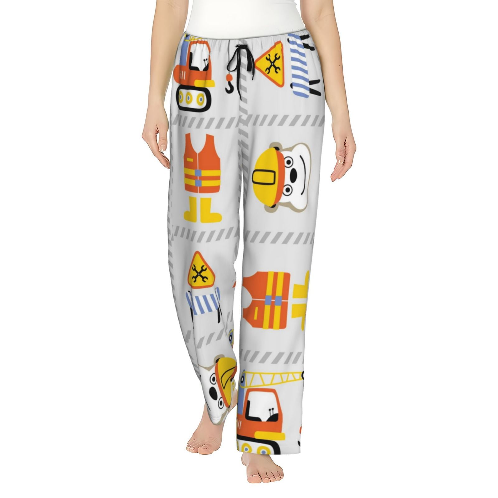 Ocsxa Pajamas Pants For Women,Construction Signs Pajama Pants With ...
