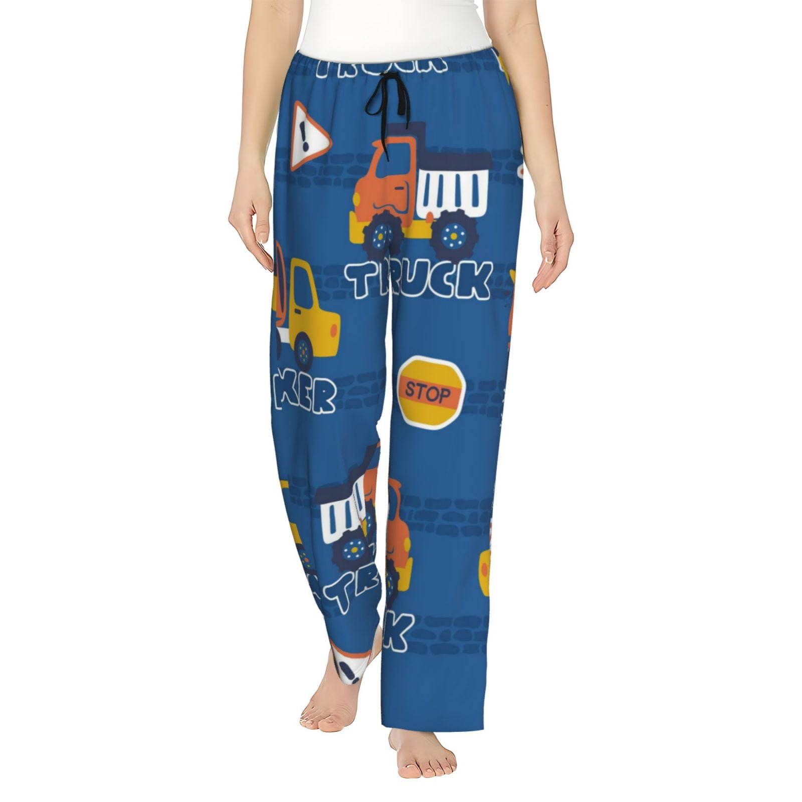 Ocsxa Pajamas Pants For Women,Construction Vehicles Pajama Pants With ...