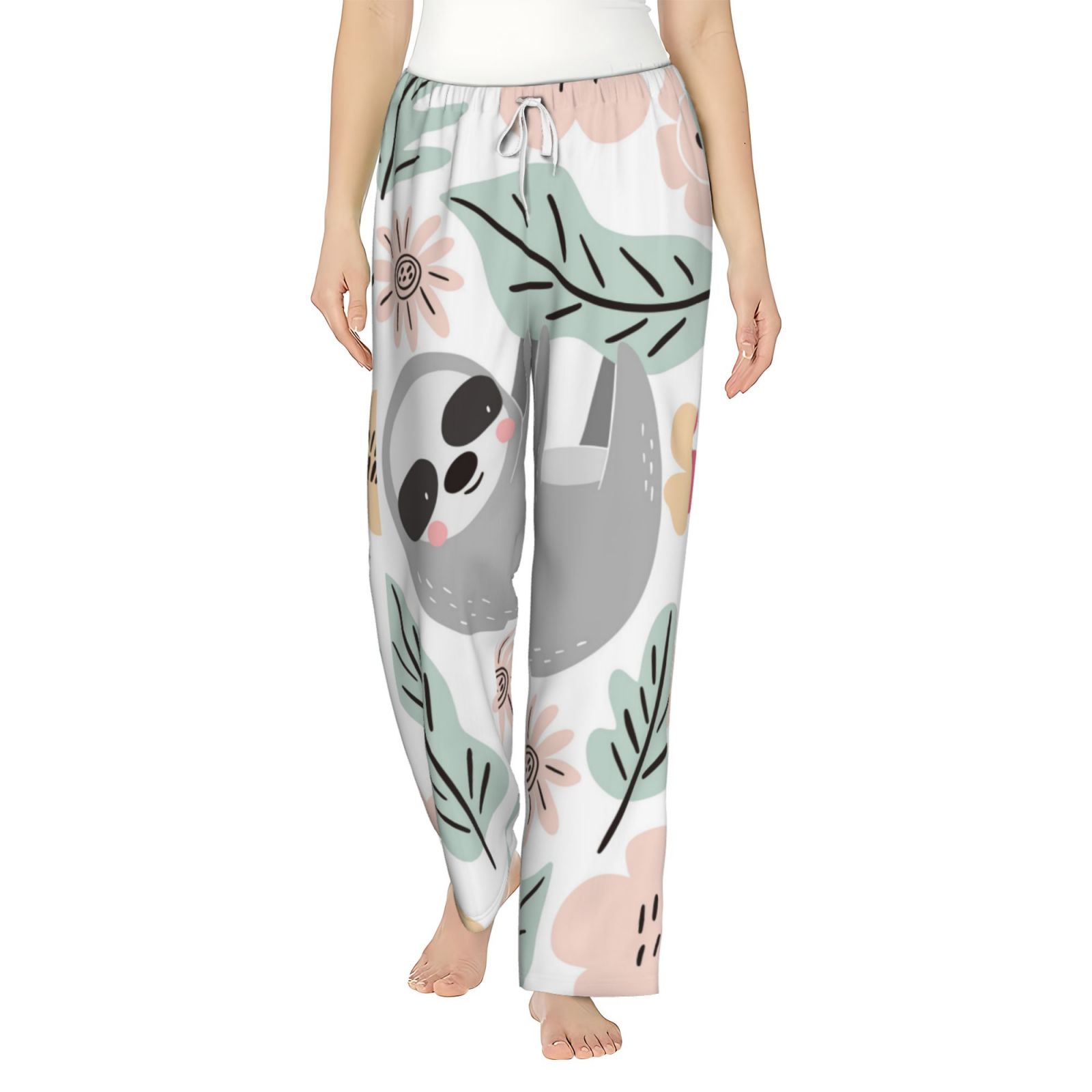 Ocsxa Pajamas Pants For Women,Cute Cartoon Sloth Pajama Pants With ...