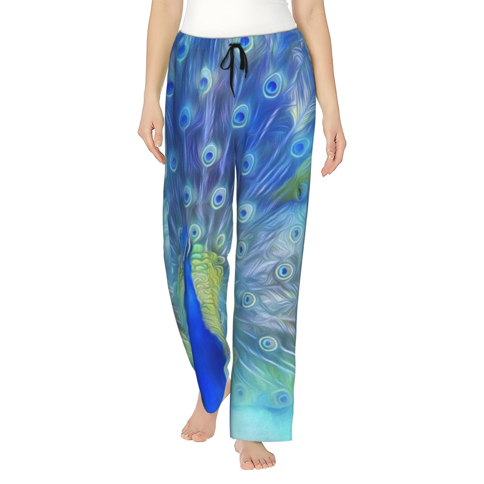 Ocsxa Pajamas Pants For Women,Peacock Pajama Pants With Pockets ...