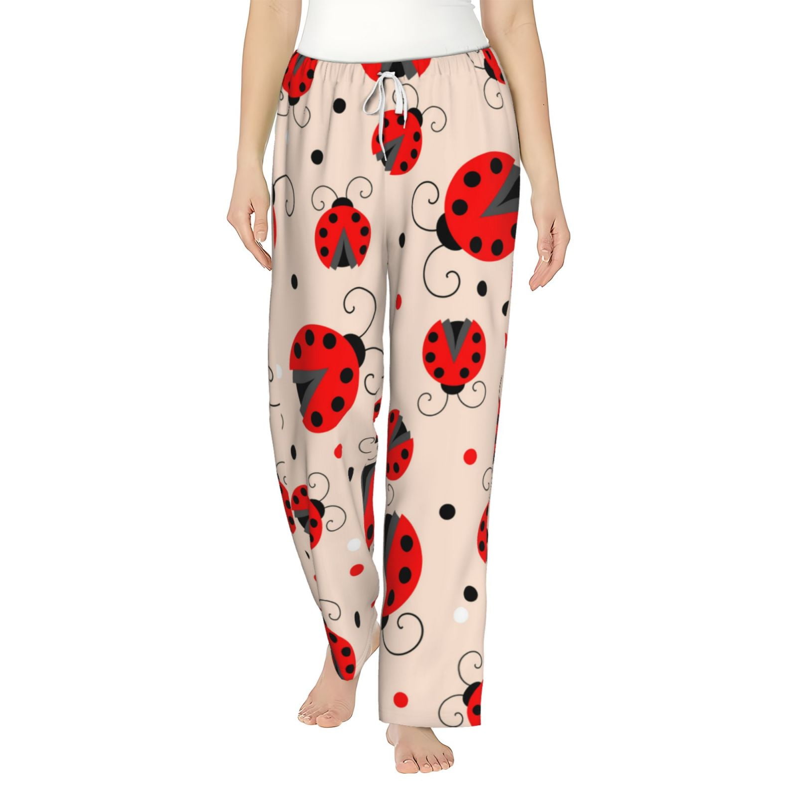 Ocsxa Pajamas Pants For Women,Red Ladybug Pajama Pants With Pockets ...