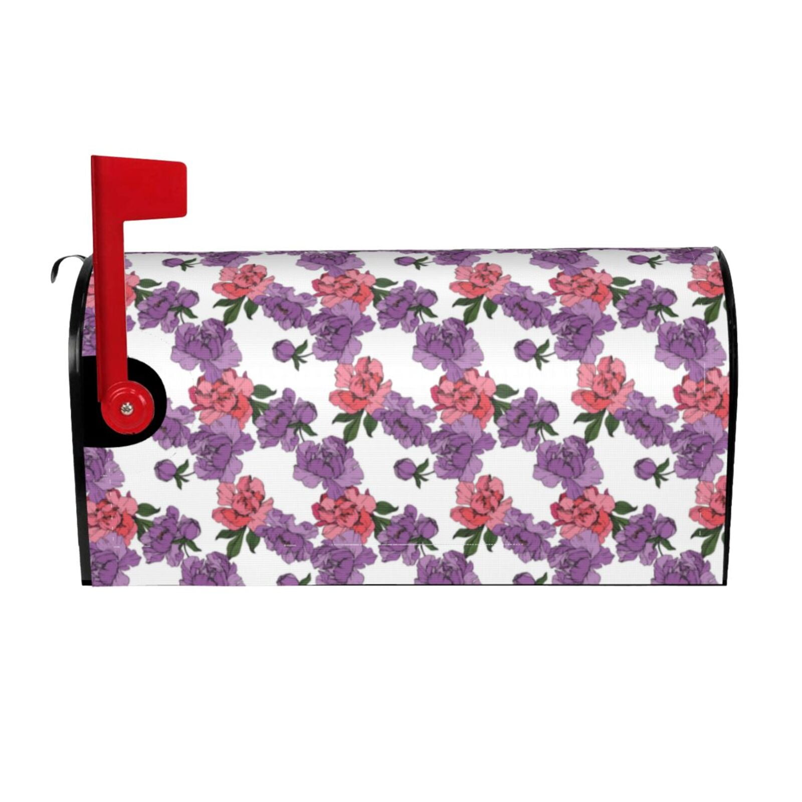 Ocsxa Peonies Print Mailbox Covers,Magnetic Mailbox Cover Waterproof ...