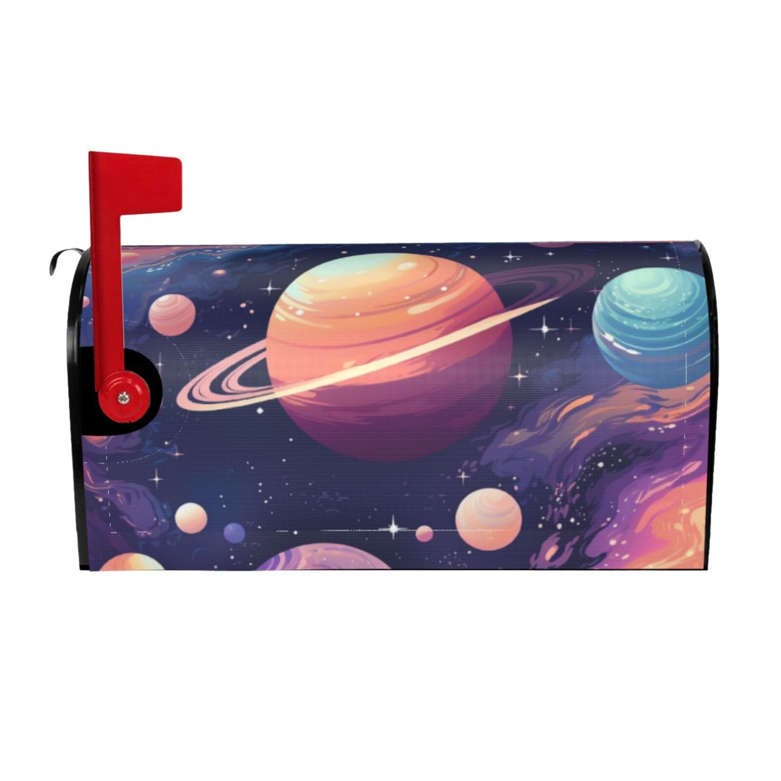 Ocsxa Planet Pastel Galaxy Print Mailbox Covers,Magnetic Mailbox Cover ...