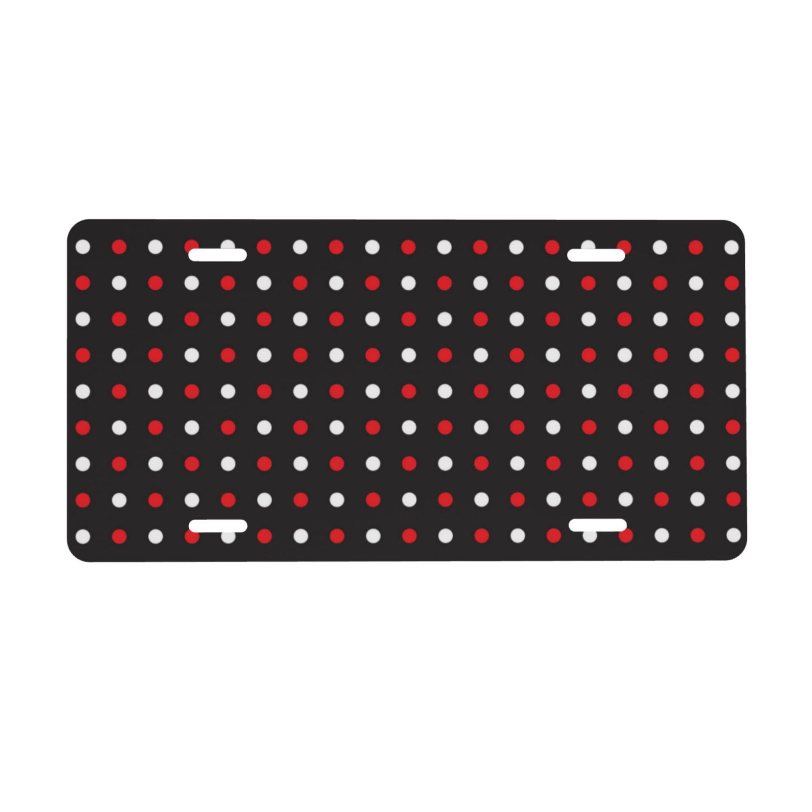 Ocsxa Red and white polka dots Print Front License Plate Covers,License ...