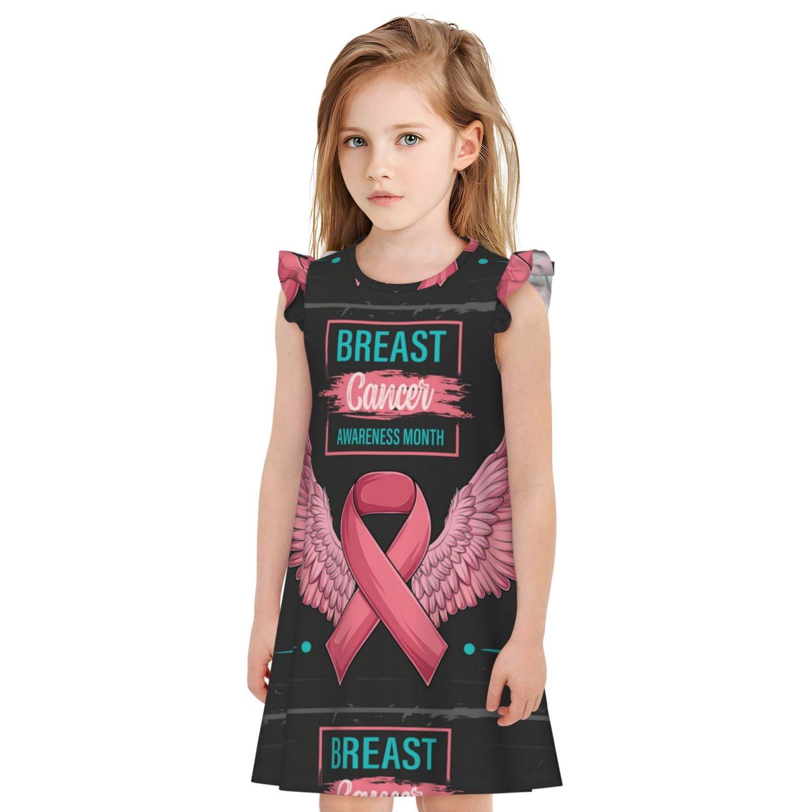 Ocsxa Ribbon With Angel Wings Pattern Cute Nightgowns for Girl,Cozy ...