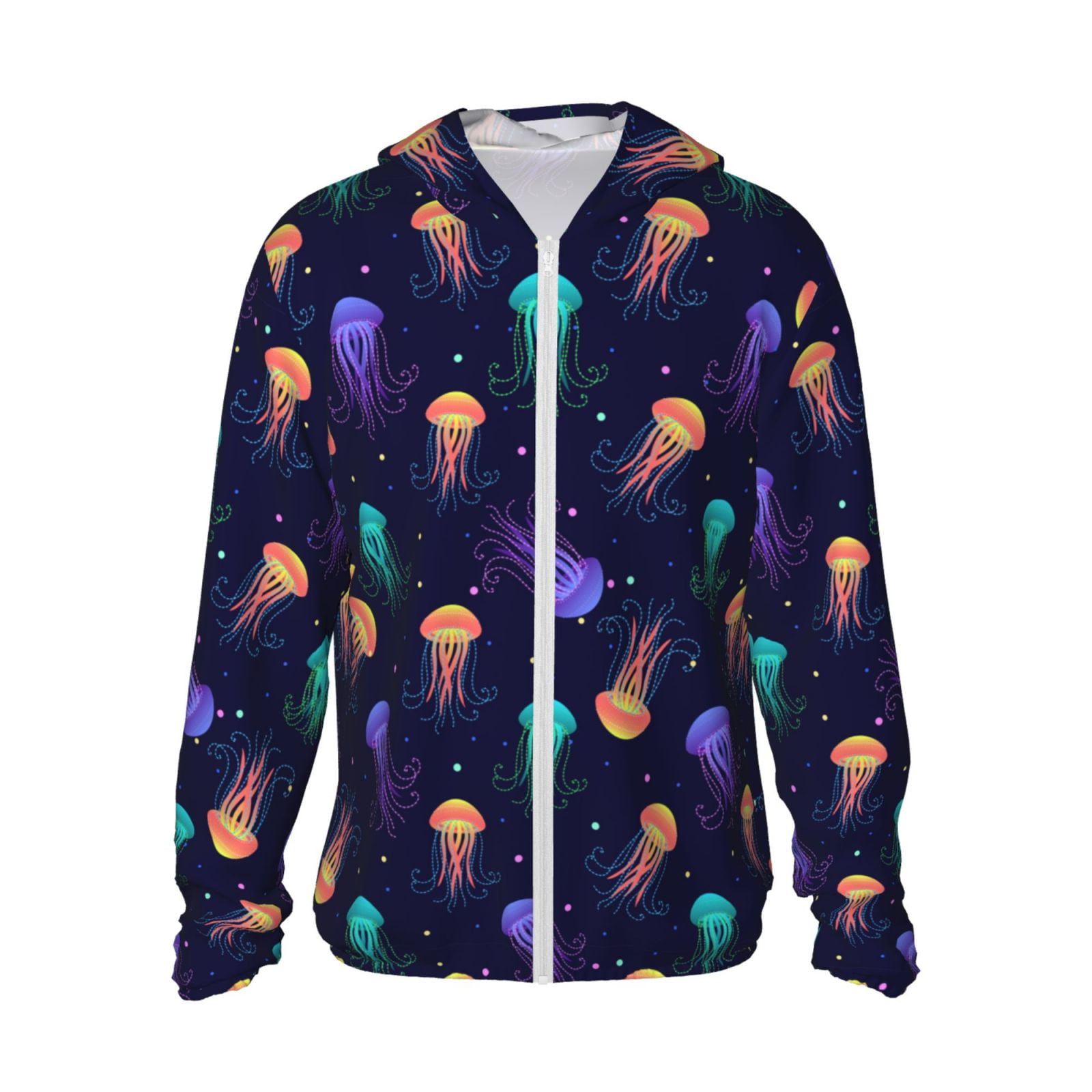 Ocsxa Sea Jellyfish Women'S Men'S Full Zip Upf 50+ Sun Protection ...