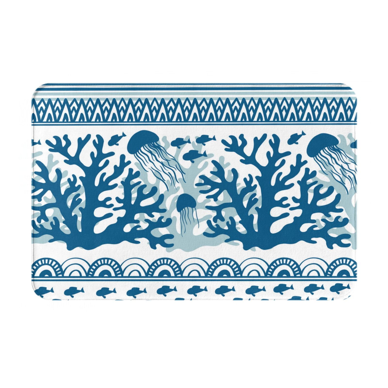 Ocsxa Sea Underwater Jellyfish Door Mat 16"X24", Indoor/Outdoor Mat ...