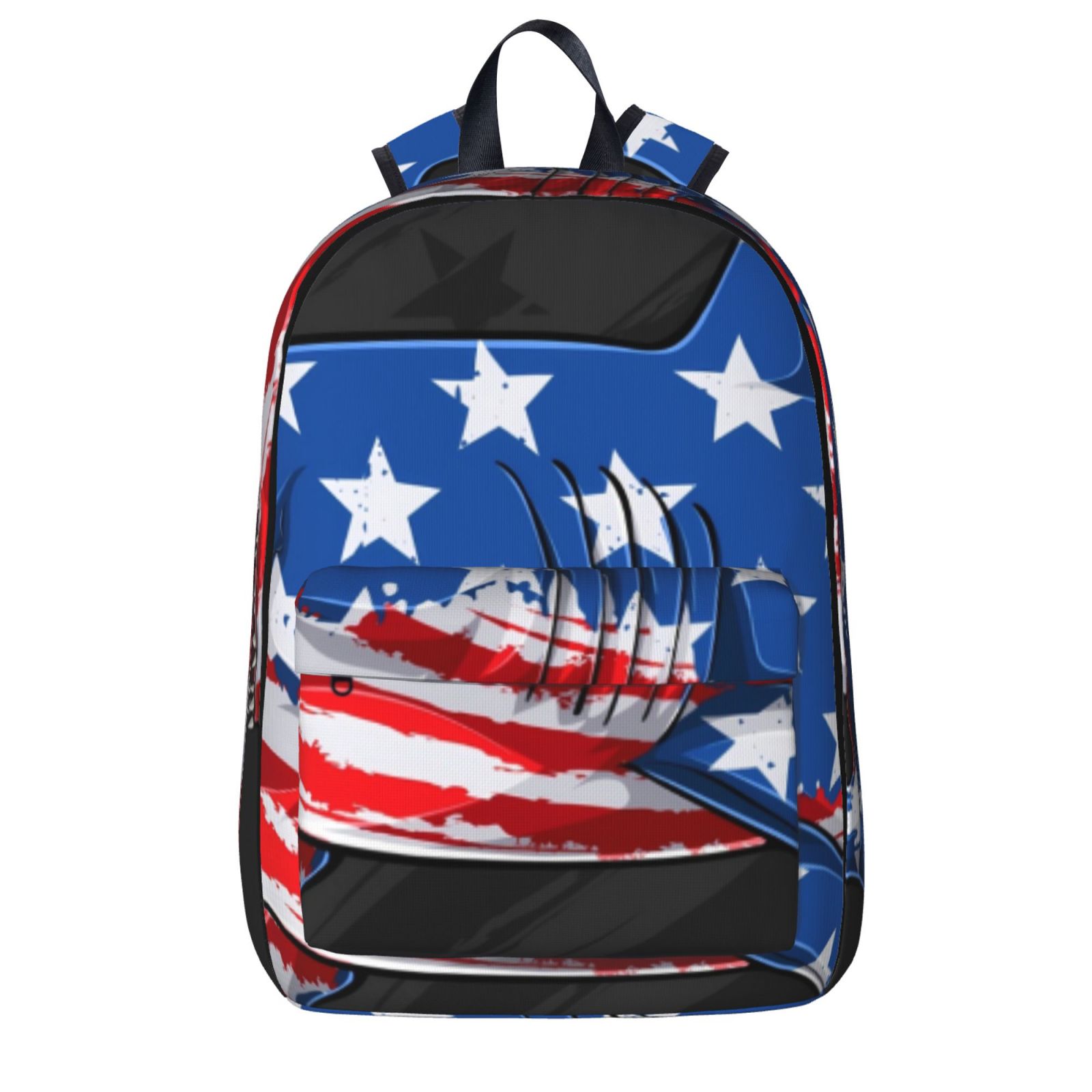 Ocsxa Shark With USA Flag Print School Backpack, Fits 15.6 Inch Laptop ...
