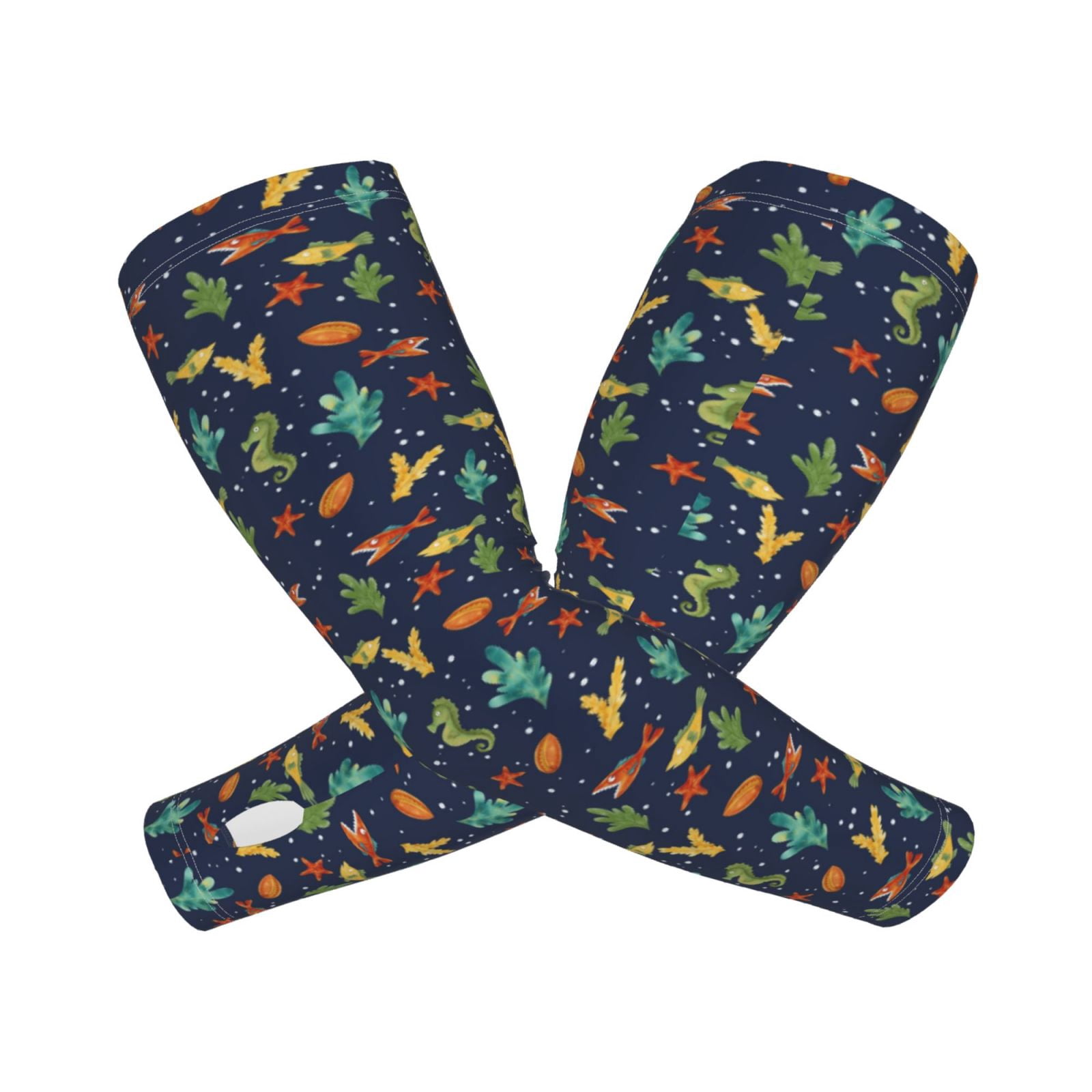 Ocsxa Shells and Seaweed Print Unisex UV Sun Protection Arm Sleeves,UPF ...