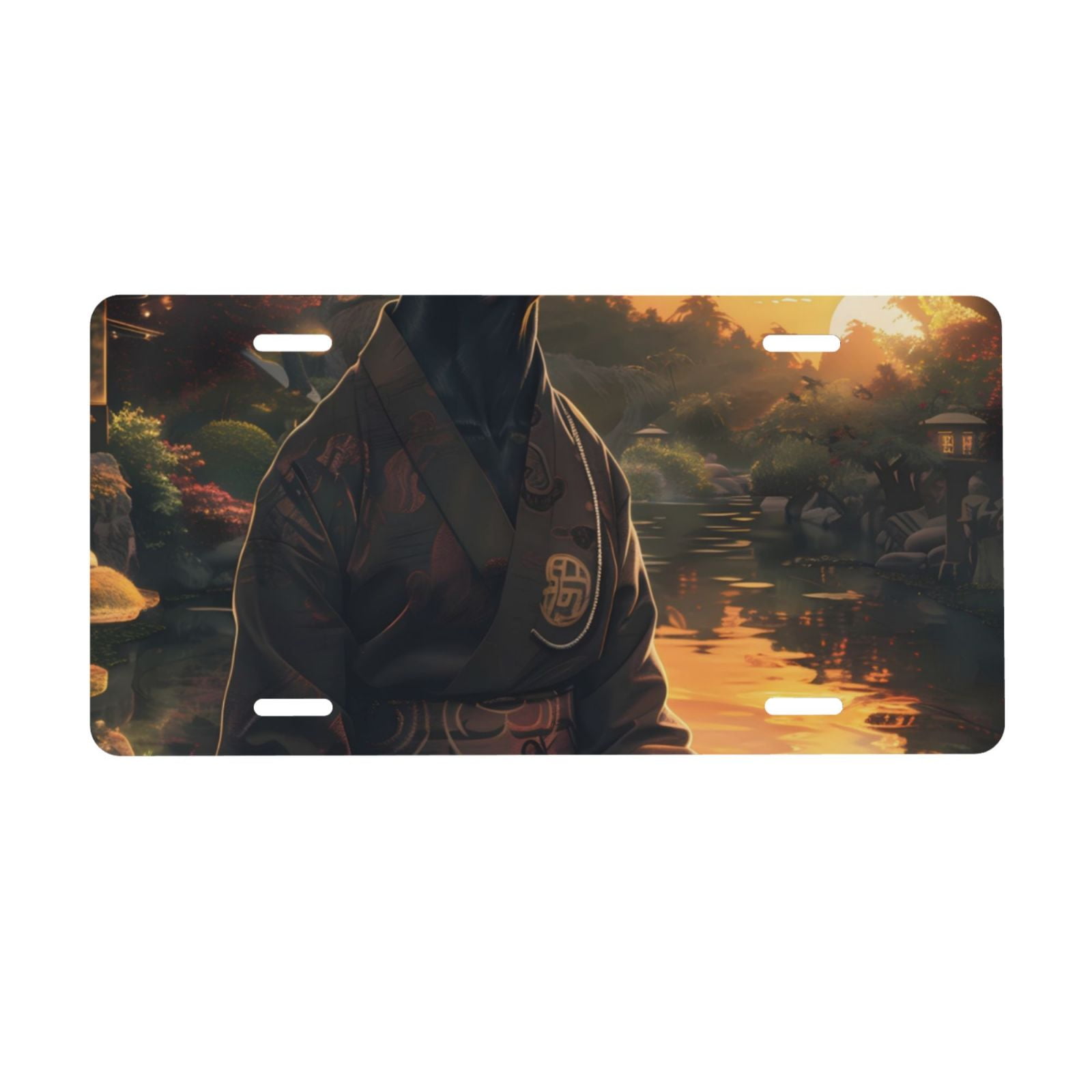 Ocsxa Sunset Meditating Doberman Print Front License Plate Covers ...