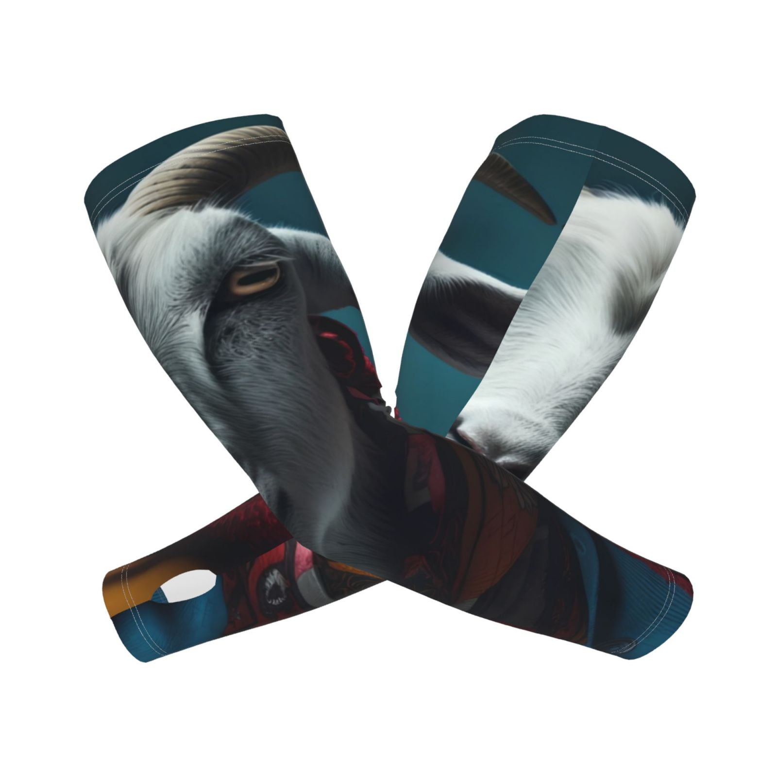 Ocsxa Surrealist Goat Print Unisex UV Sun Protection Arm Sleeves,UPF 50 ...